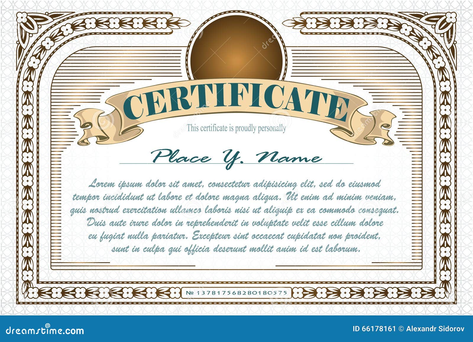 Vector Template for the Design of Certificate, Advertisements, Envelope ...