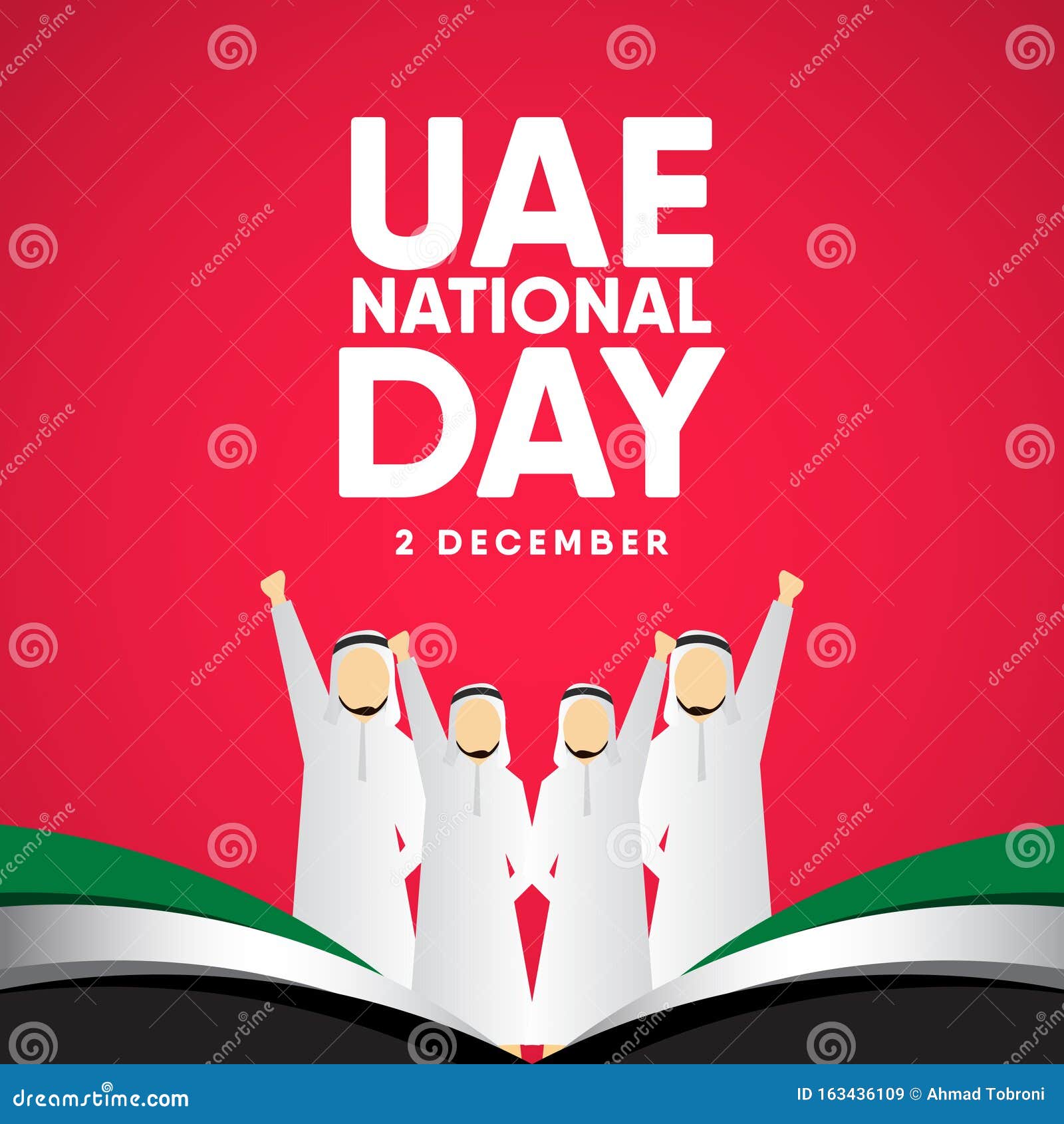 Vector Template Design Illustration Zum VAE National Day Celebration ...
