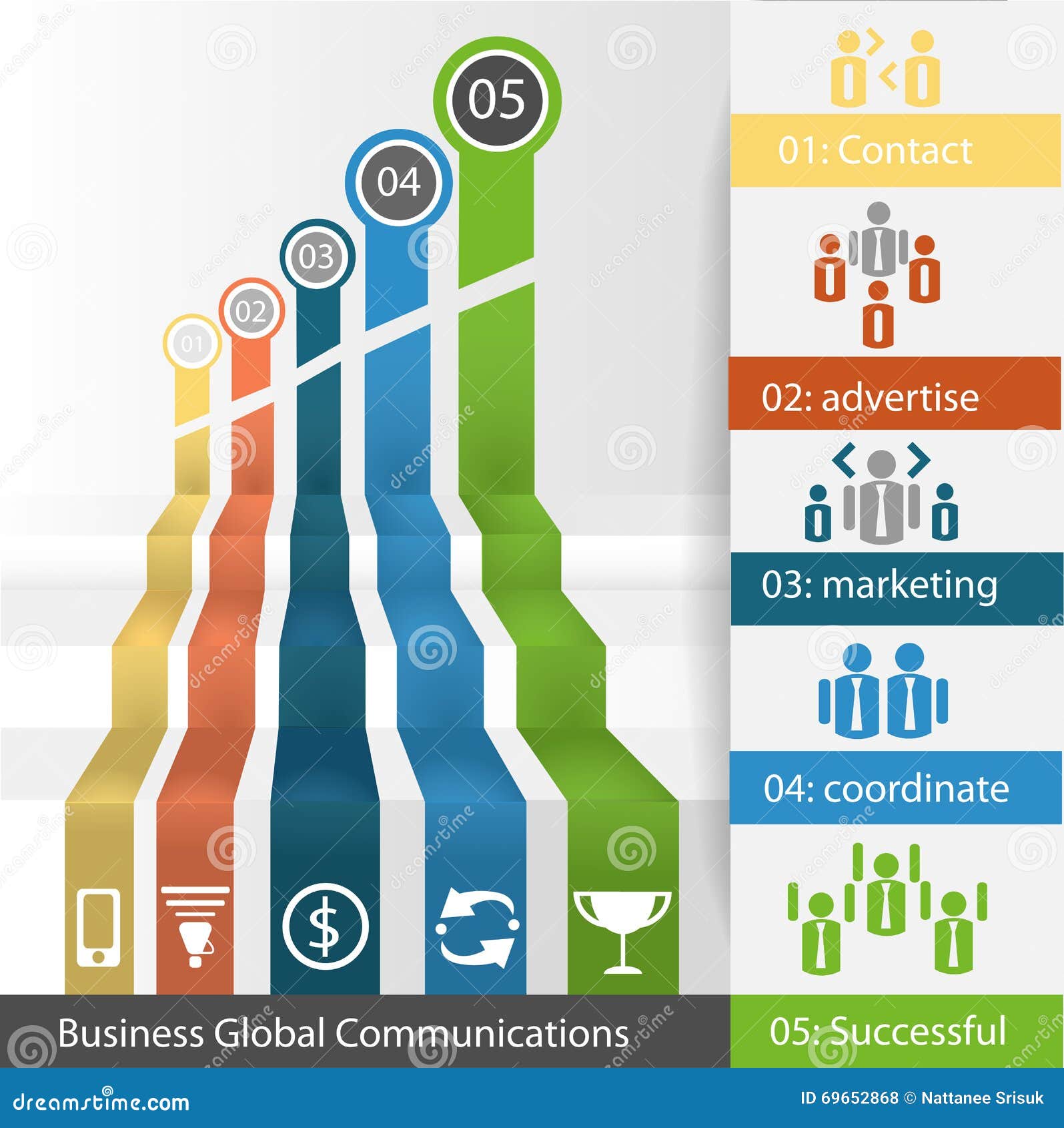 Design 10 Steps With Idea Light Blub Template. 10 Steps Chart . Vector ...