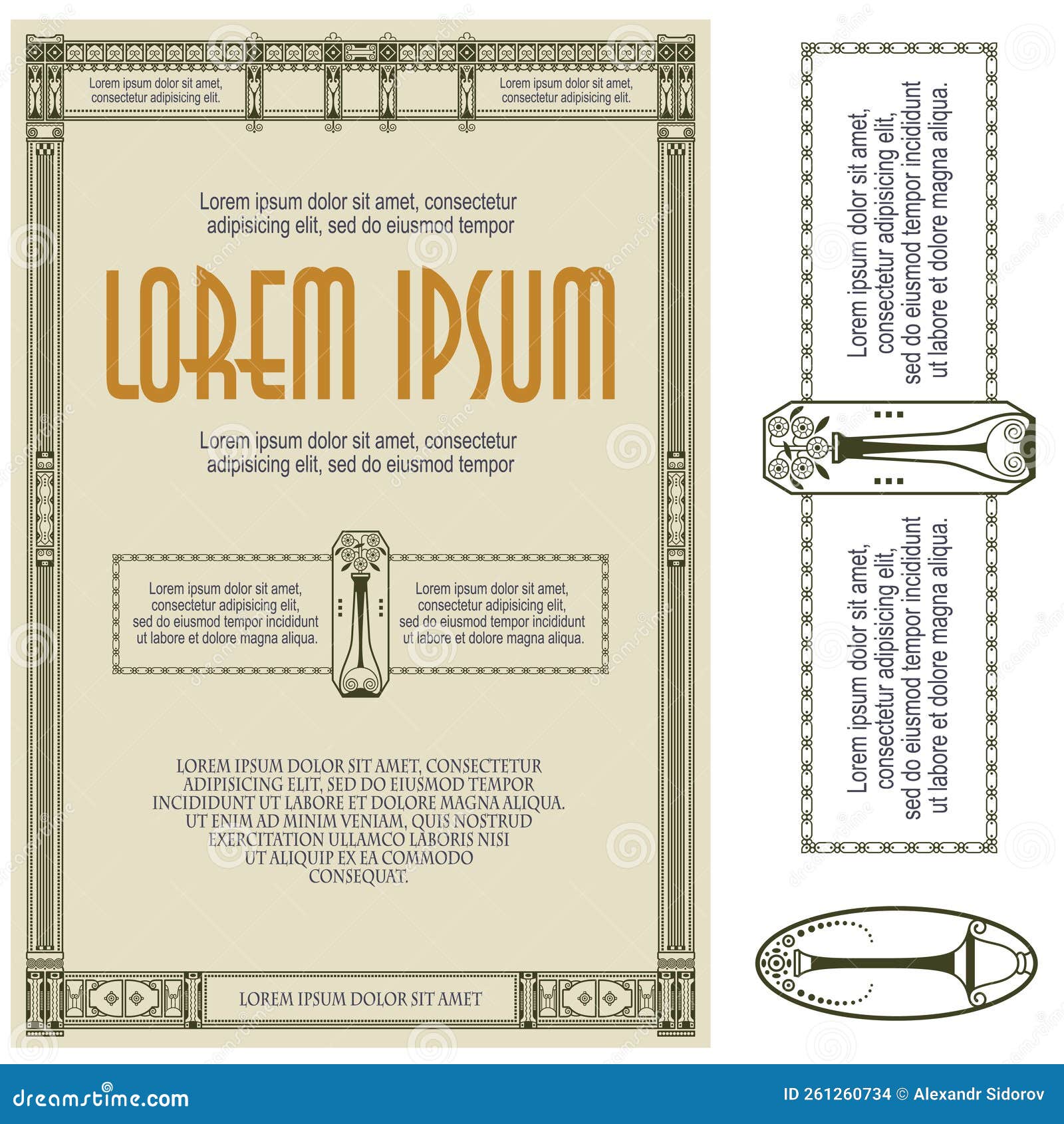 Vector Template Flyer, Invitations or Greeting Card Stock Vector ...