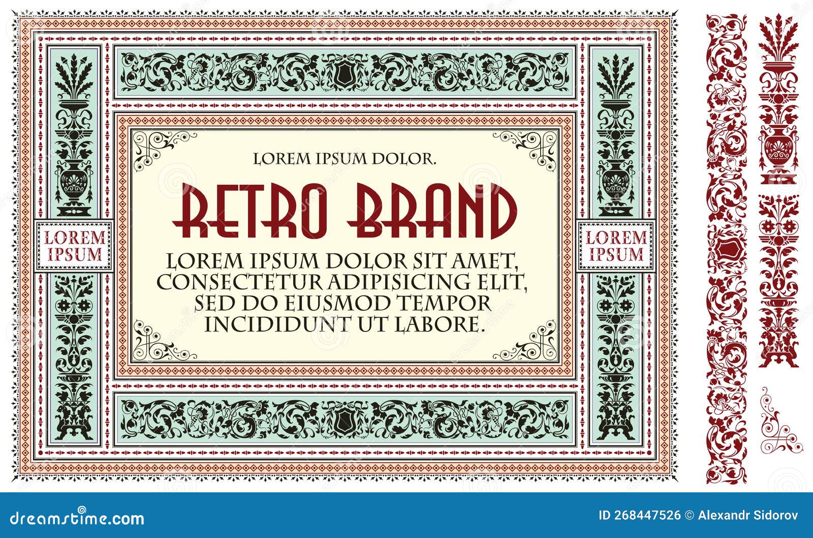 Vector Template Flyer, Invitations or Greeting Card Stock Vector ...