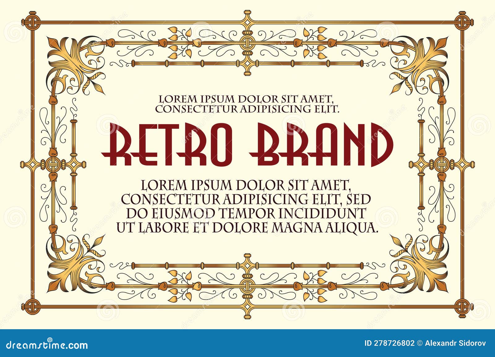 Vector Template Flyer, Invitations or Greeting Card Stock Vector ...