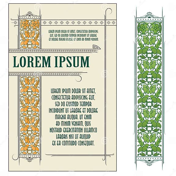 Vector Template Flyer, Invitations or Greeting Card Stock Vector ...