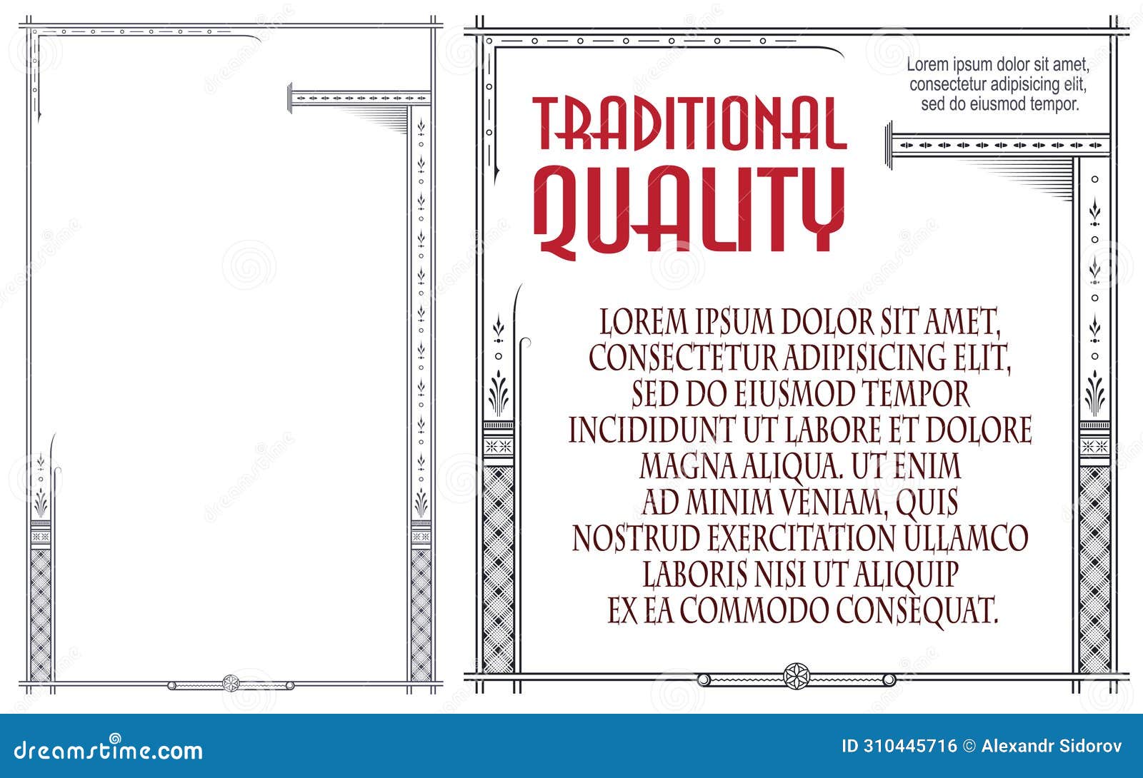 Luxury Vector Vignette in Ancient Style for Flyer, Invitations or ...