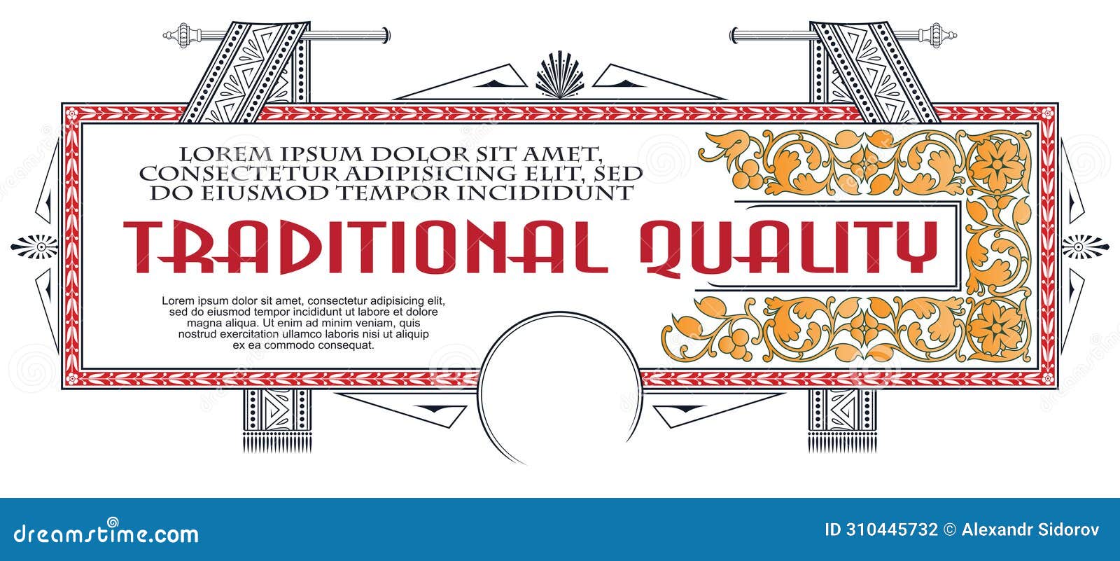 Luxury Vector Vignette in Ancient Style for Flyer, Invitations or ...