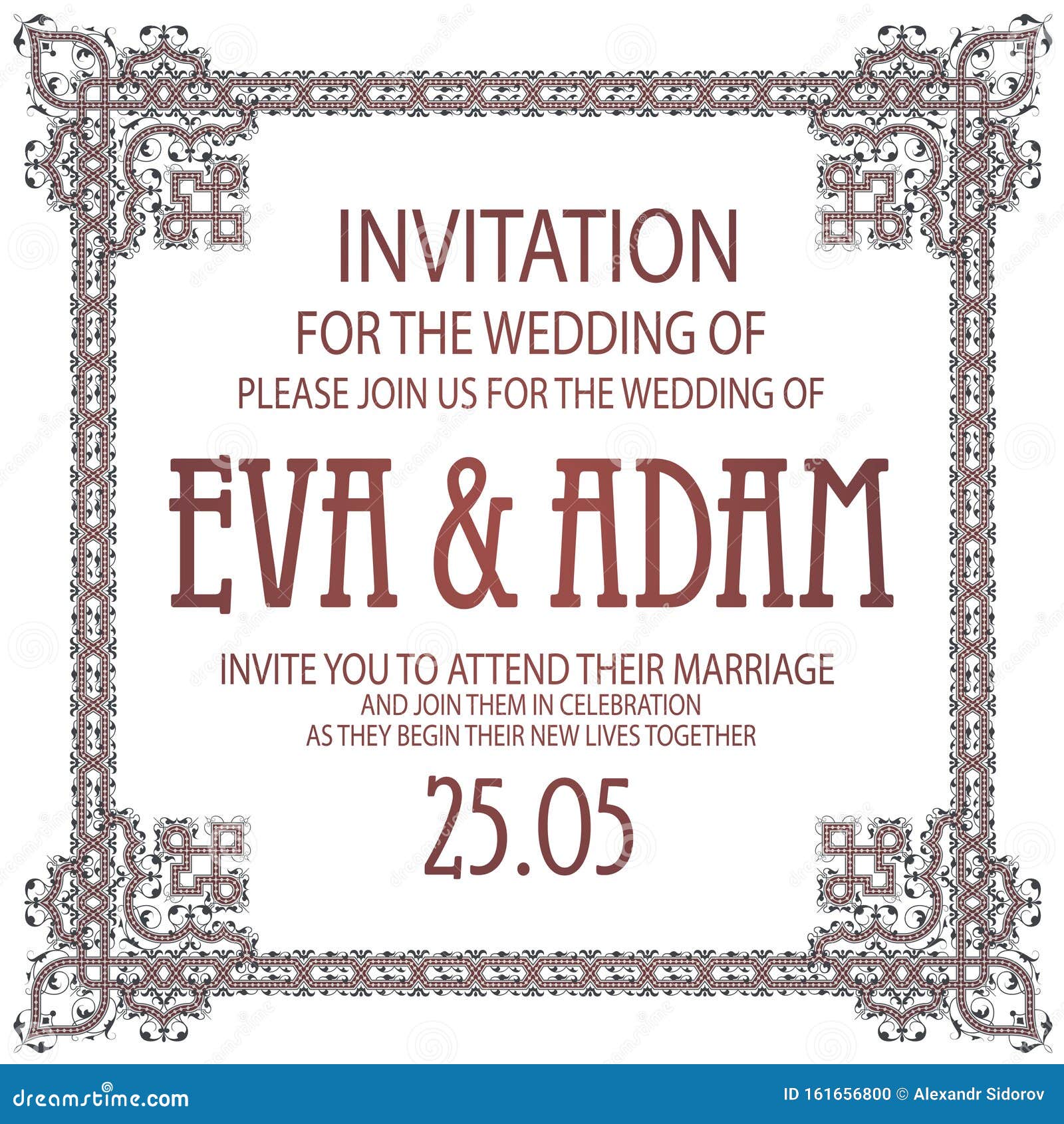 Vector Template Flyer, Invitations or Greeting Cards Stock Vector ...