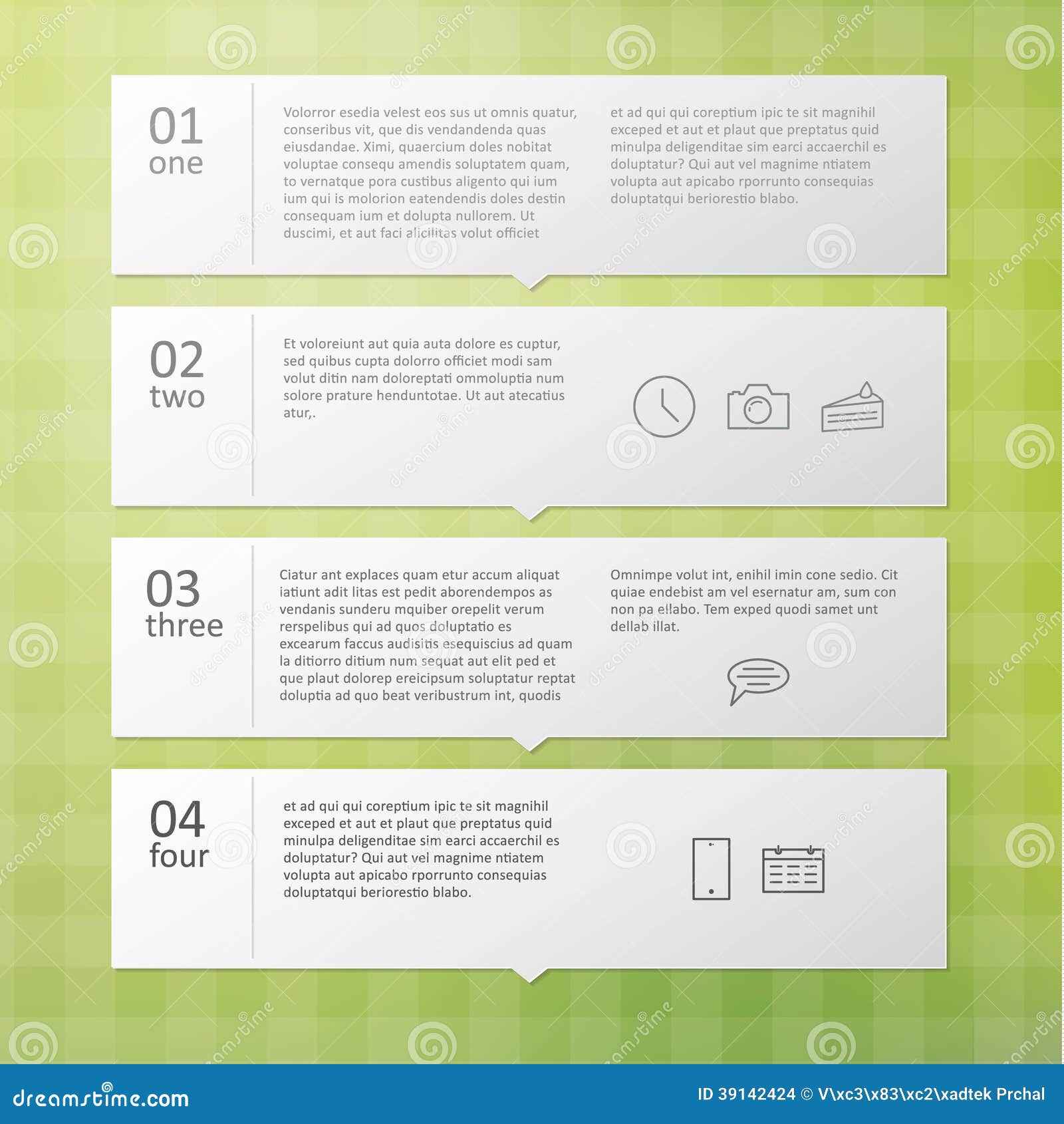Vector Template - Four Choices, Steps. Stock Vector - Illustration of ...