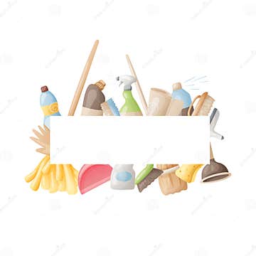 Vector Template or Banner with Frame or Border Made of Elements and ...