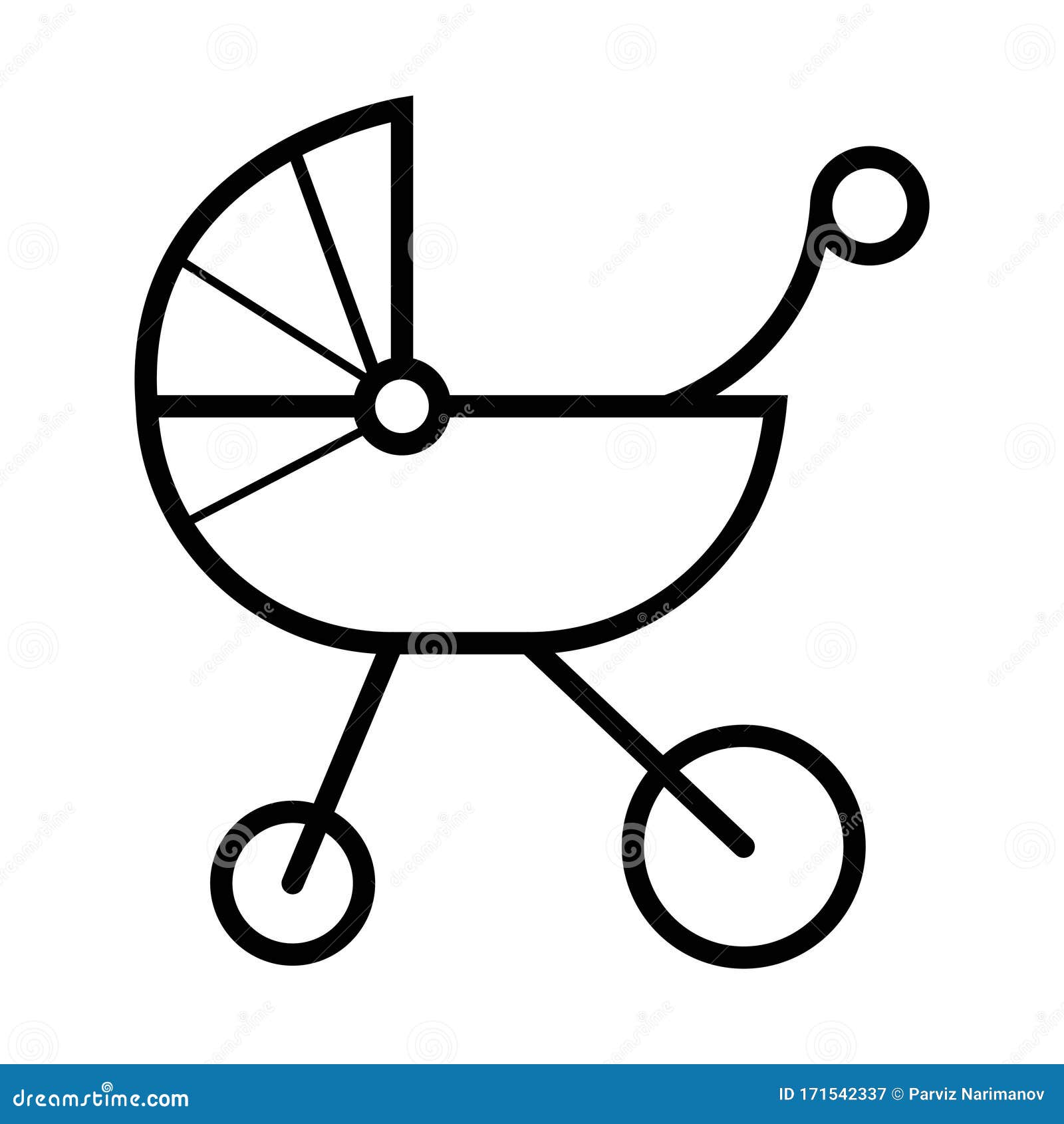 Vector Template Icon Baby Stroller Stock Illustration - Illustration of ...