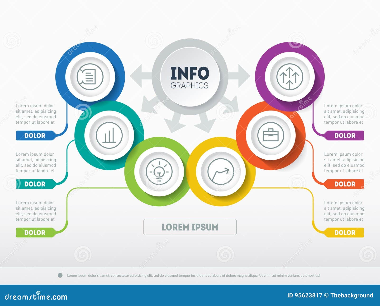 Vector Template of a Info Chart or Diagram. Part of the Report W Stock ...