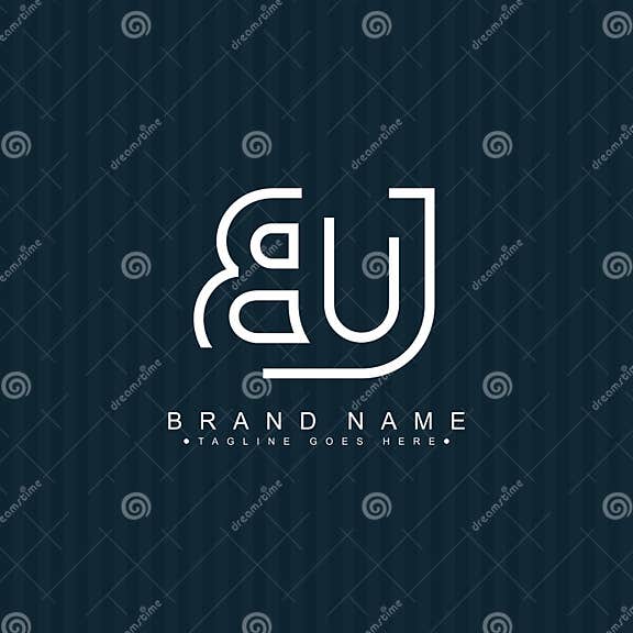 Vector Template for Initial Letter BU Logo - Elegant Monogram Logo for ...