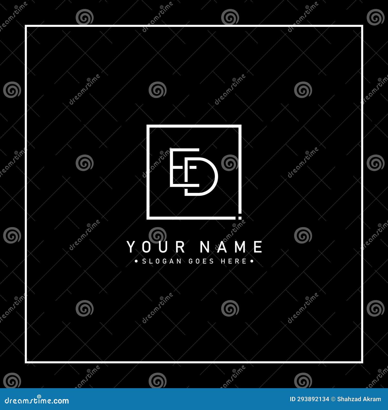 Vector Template for Initial Letter ED Logo - Elegant Monogram Logo for ...