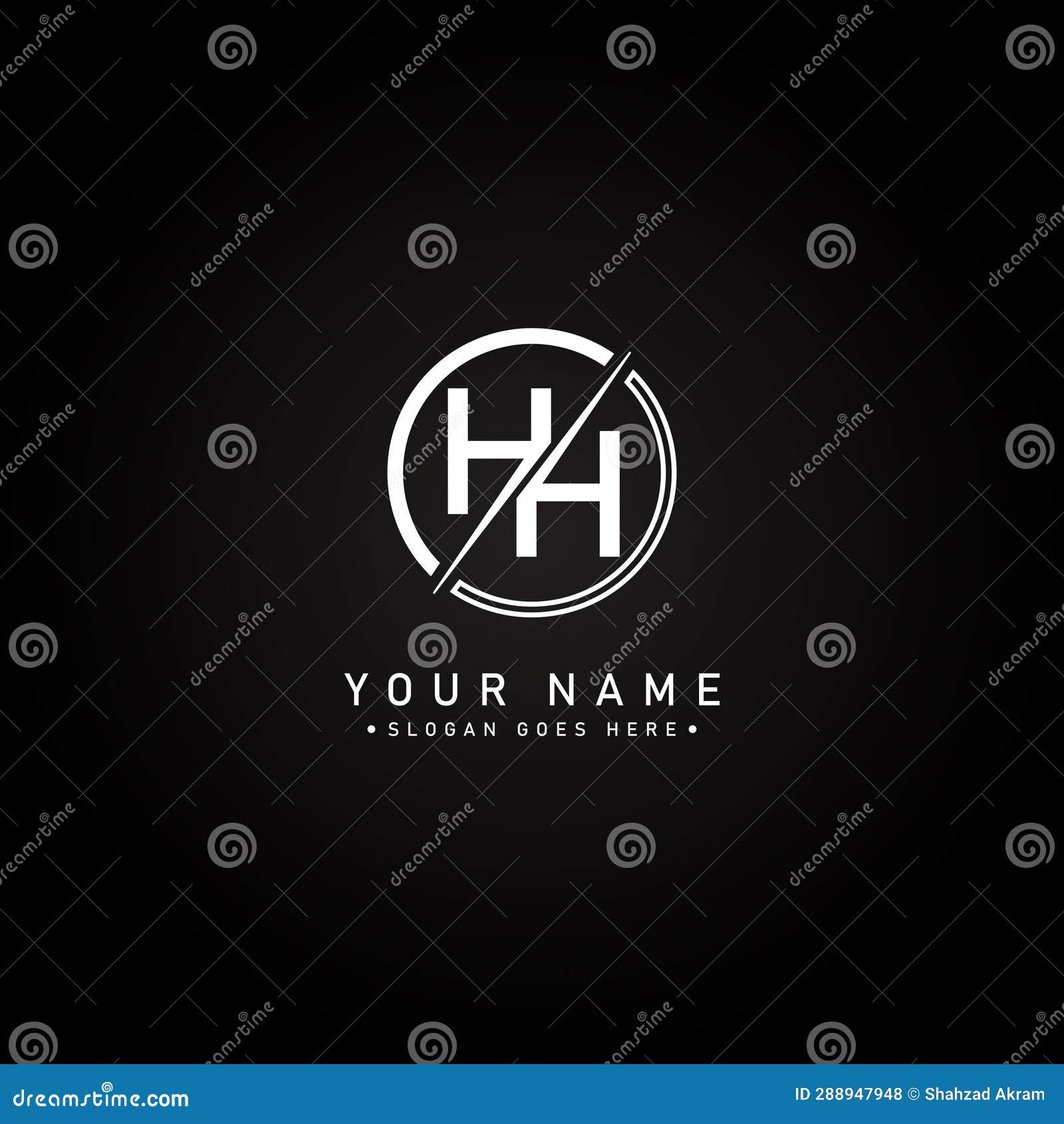 Vector Template for Initial Letter HH Logo - Elegant Monogram Logo for ...
