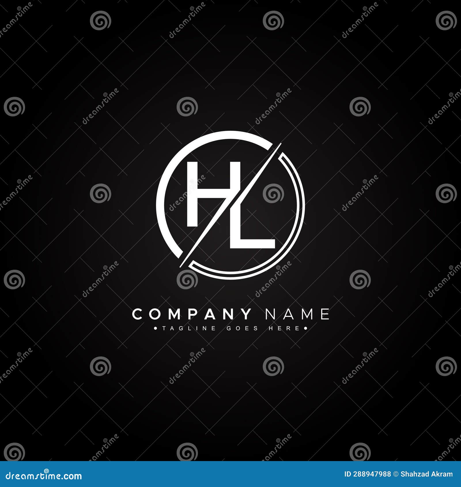 Vector Template for Initial Letter HL Logo - Elegant Monogram Logo for ...