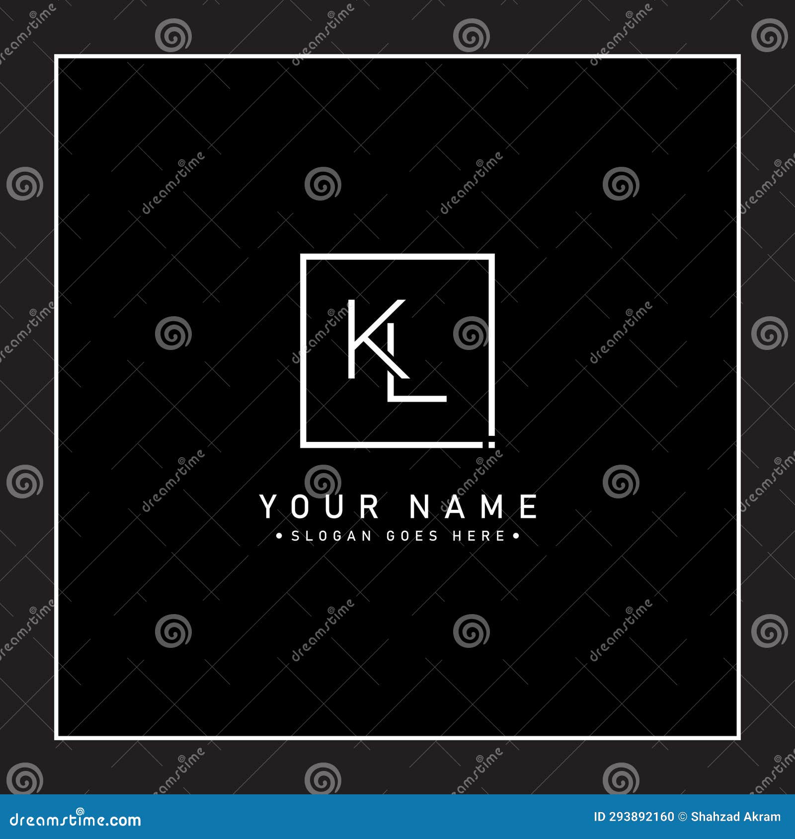 Vector Template for Initial Letter KL Logo - Elegant Monogram Logo for ...