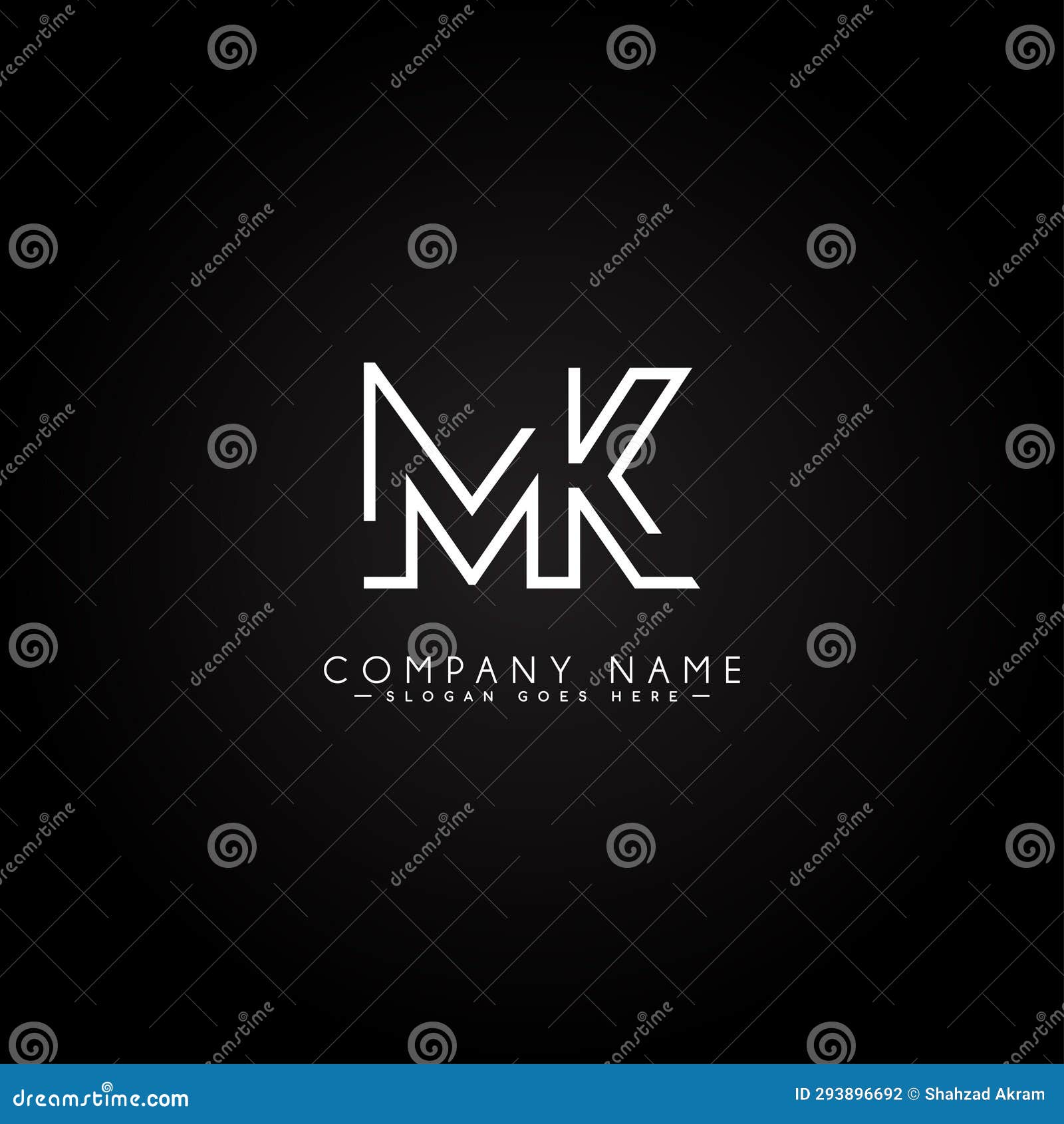 Vector Template for Initial Letter MK Logo - Elegant Monogram Logo for ...