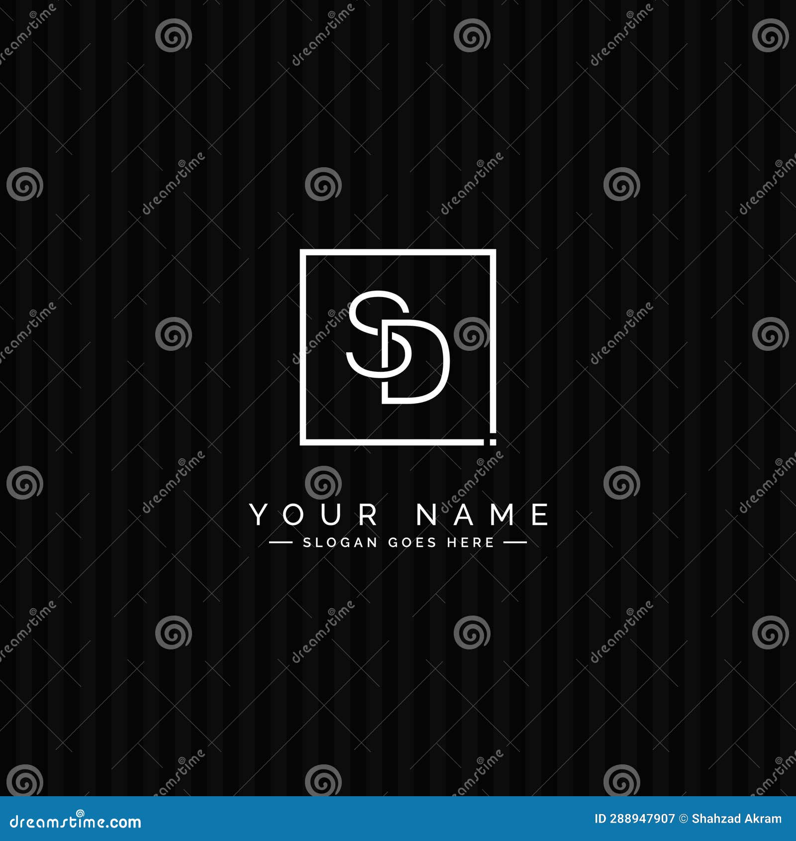 Vector Template for Initial Letter SD Logo - Elegant Monogram Logo for ...