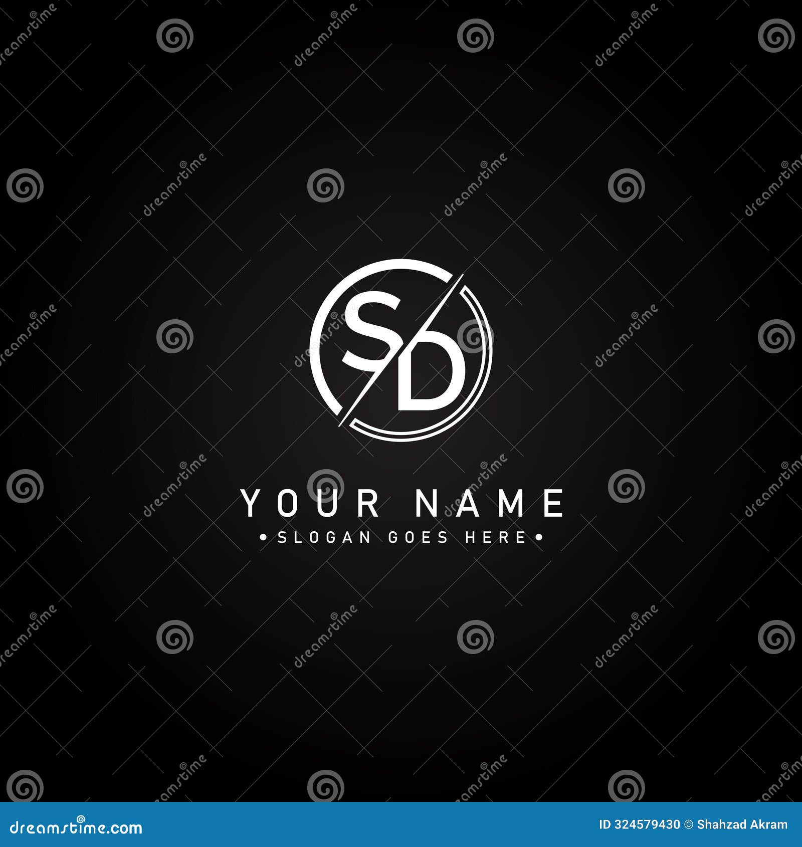 Vector Template for Initial Letter SD Logo - Elegant Monogram Logo for ...