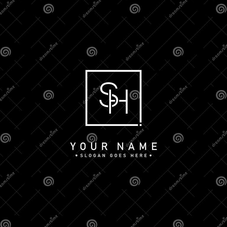 Vector Template for Initial Letter SH Logo - Elegant Monogram Logo for ...