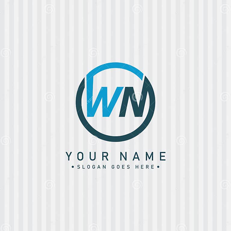 Vector Template for Initial Letter WN Logo - Elegant Monogram Logo for ...
