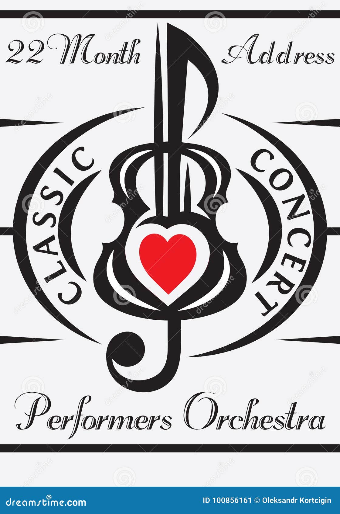 Vector Template for Invitation To Concert of Classical Music Stock ...