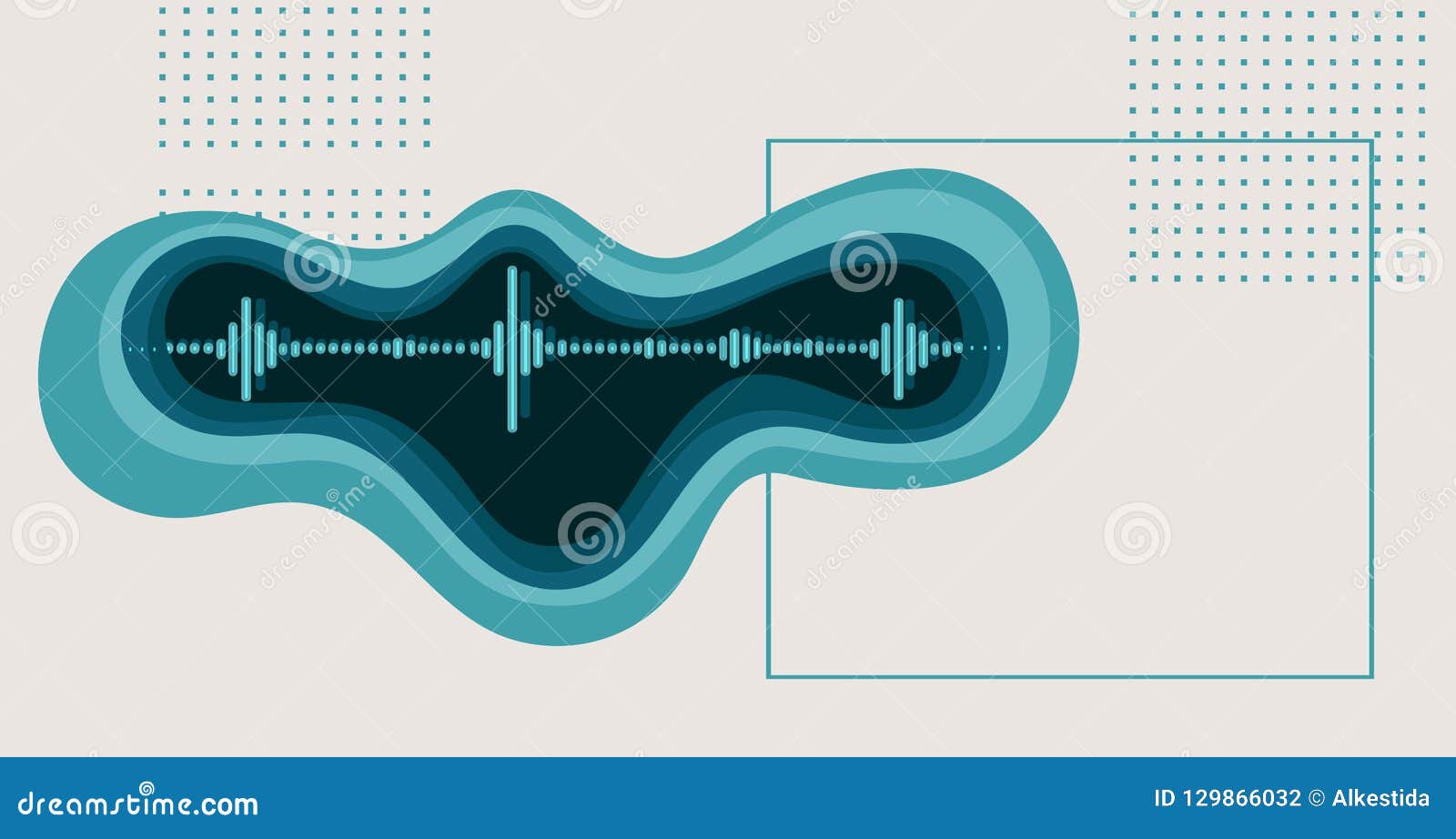 Vector Template, Layout for Music Label Design with Sound Wave a Stock ...