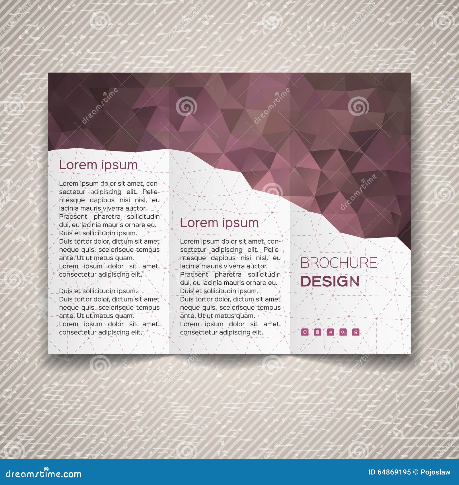 Vector Template for Leaflet Stock Vector - Illustration of info ...