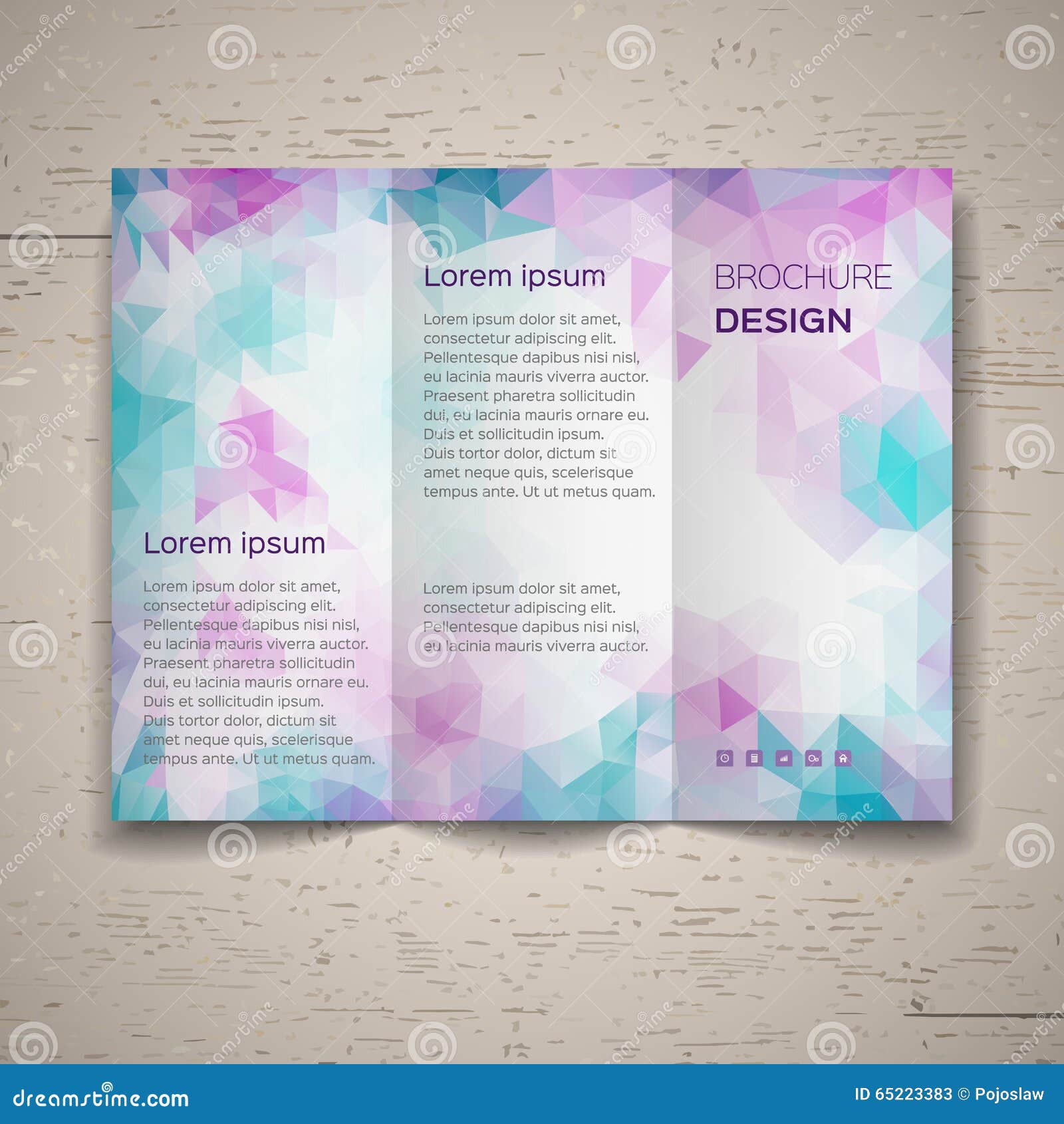 Vector Template for Leaflet Stock Vector - Illustration of layout ...