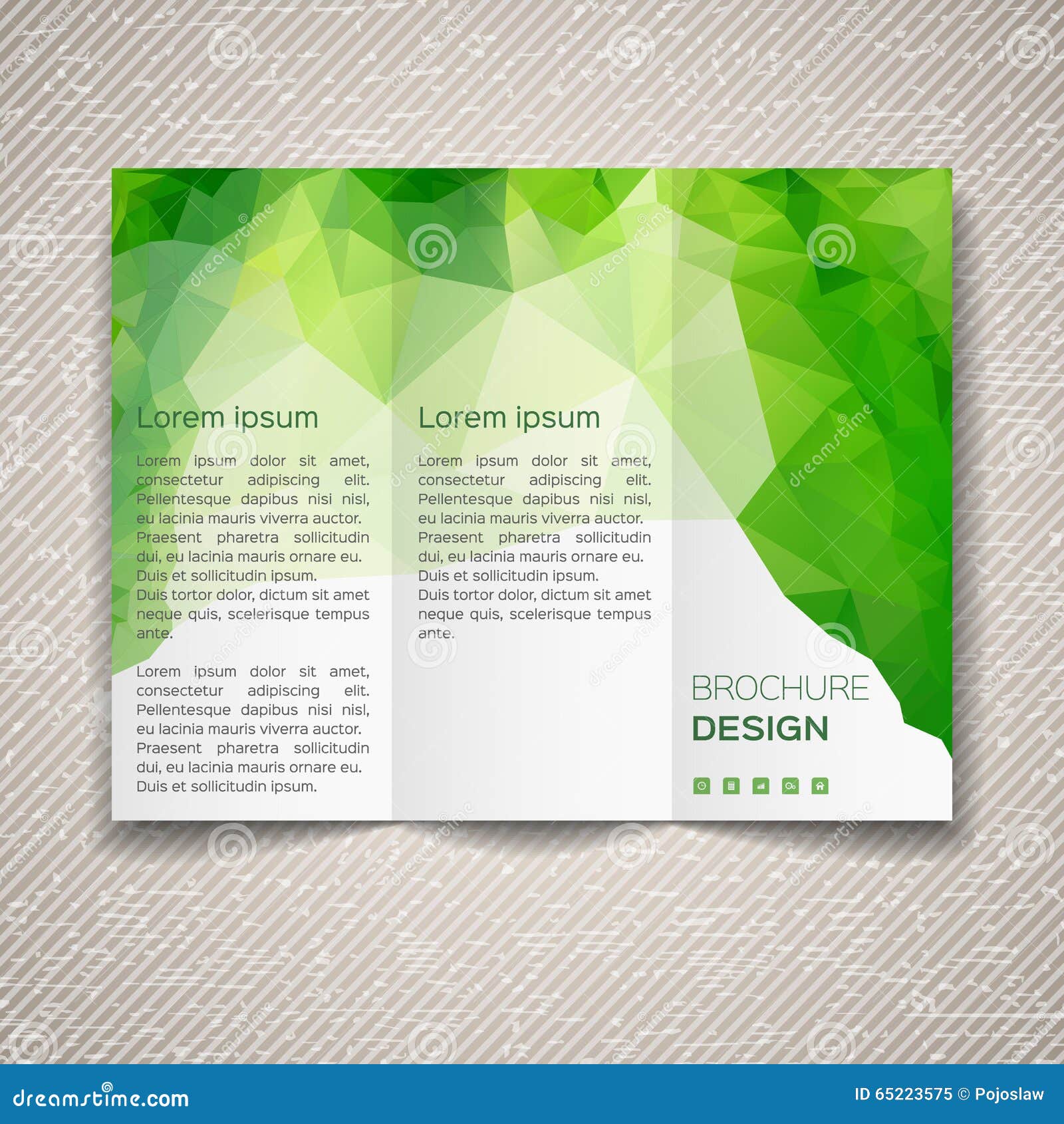 Vector Template for Leaflet Stock Vector - Illustration of abstract ...