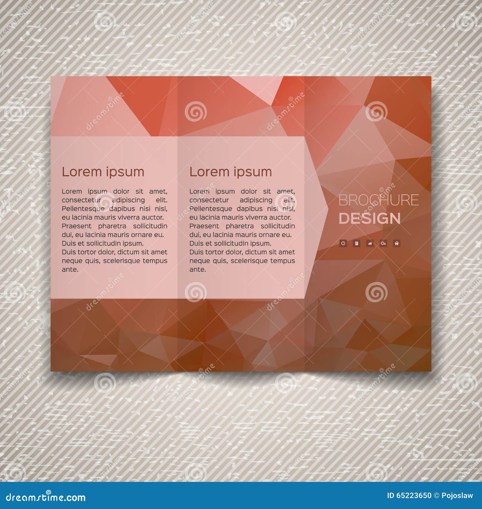 Vector Template for Leaflet Stock Vector - Illustration of info, mosaic ...