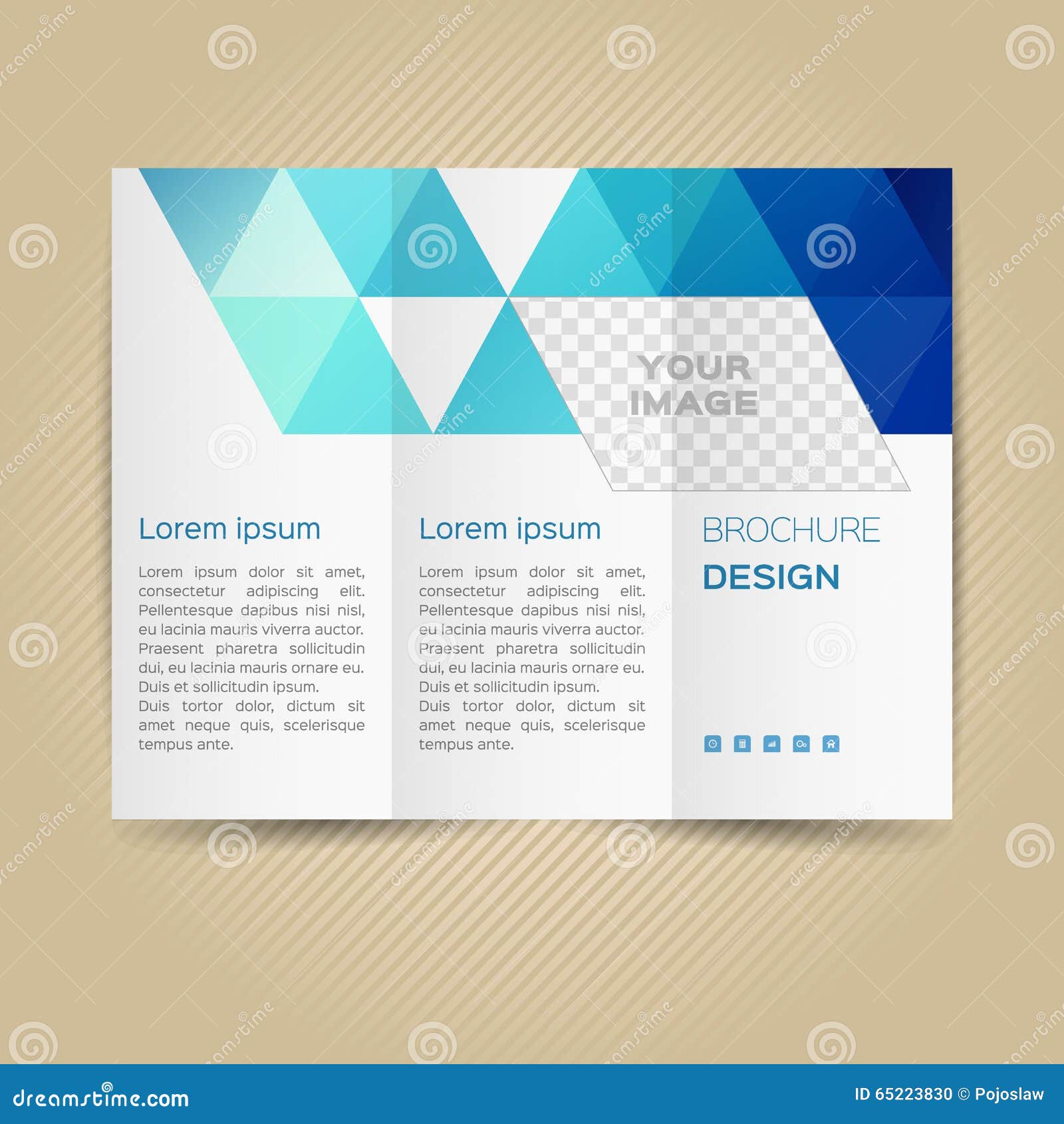 Vector Template for Leaflet Stock Vector - Illustration of cover ...