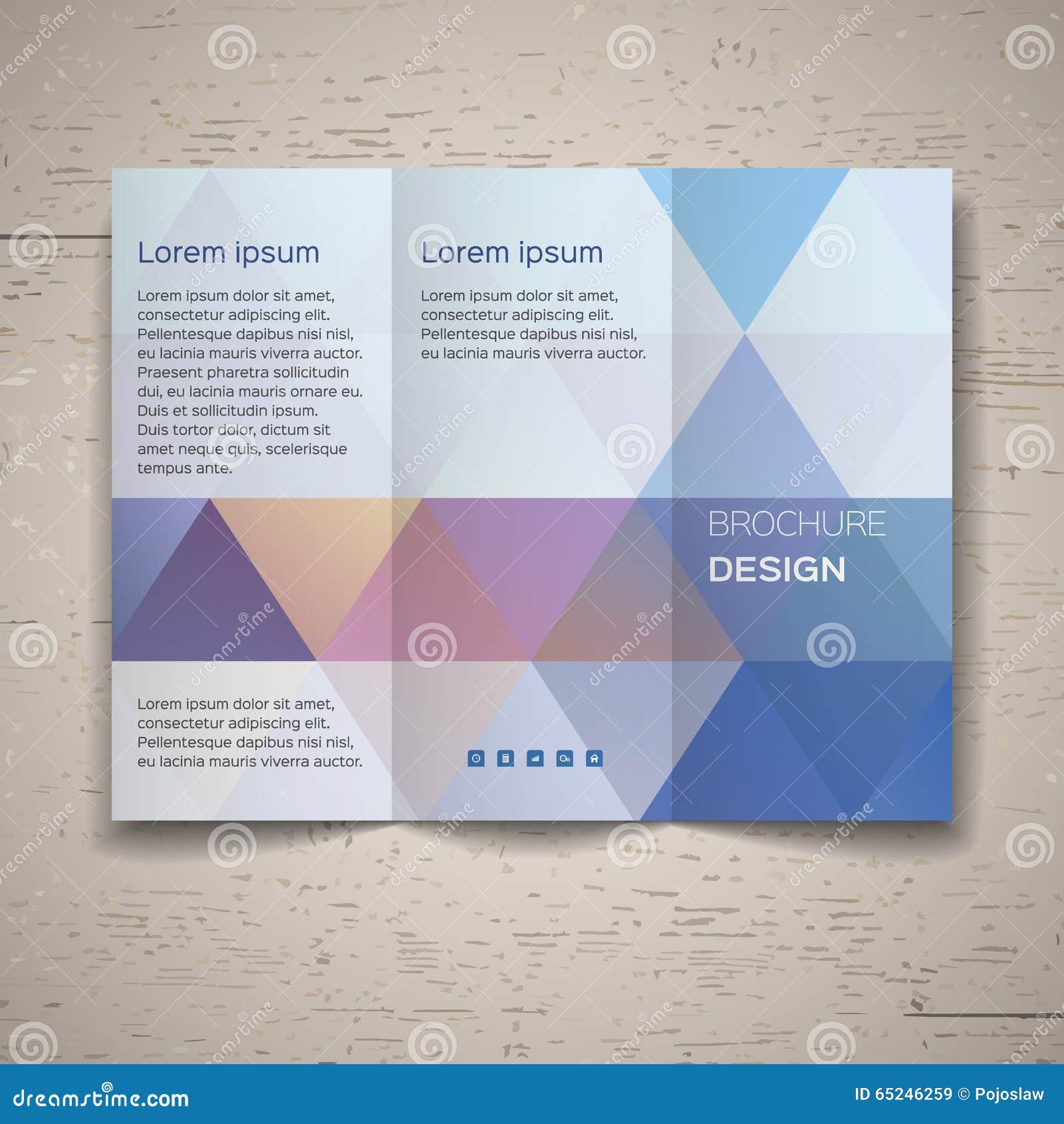 Vector Template for Leaflet Stock Vector - Illustration of abstract ...