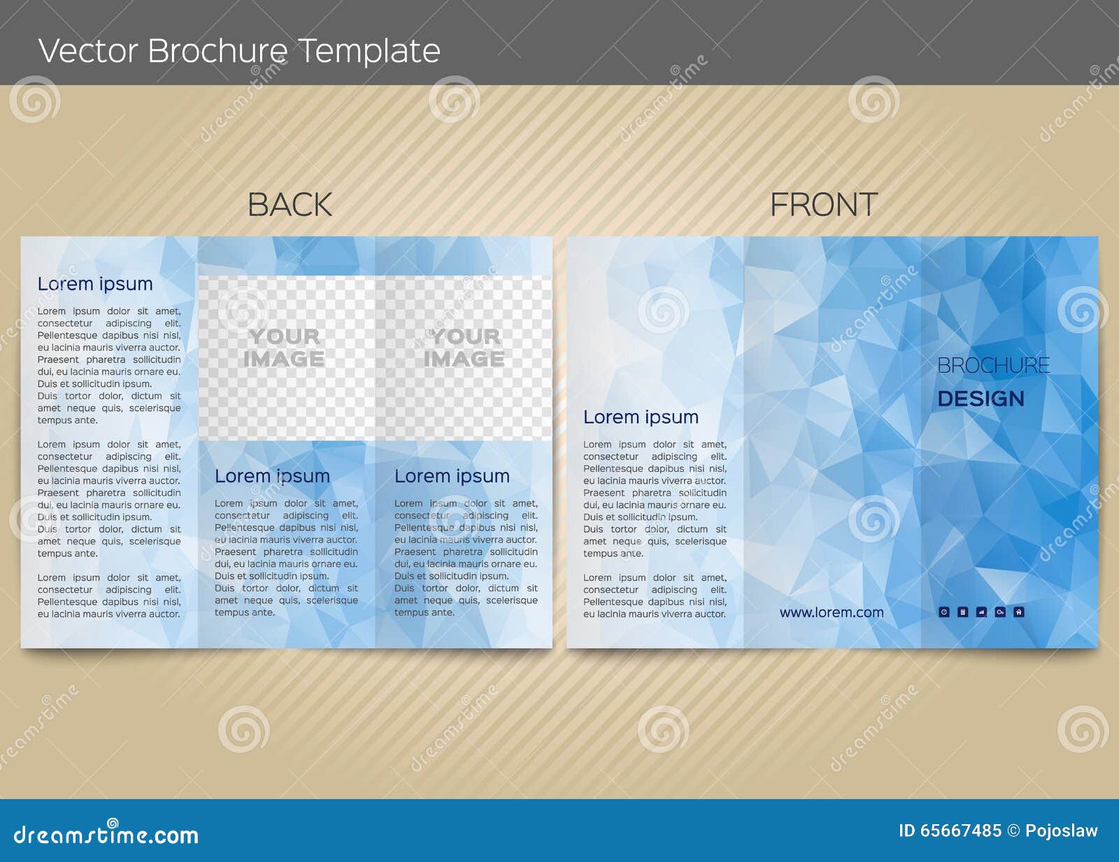 Vector Template for Leaflet Stock Vector - Illustration of abstract ...