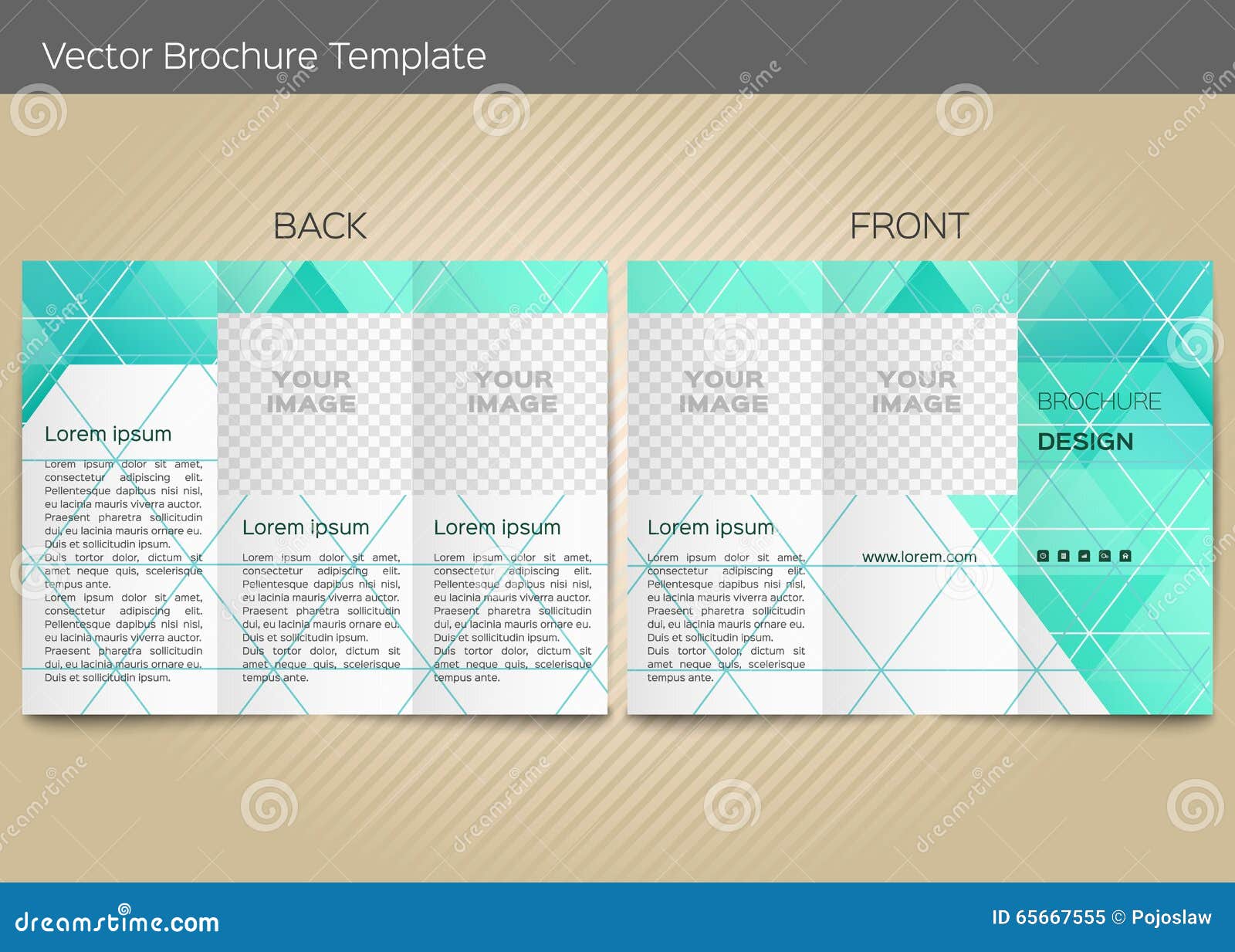Vector Template for Leaflet Stock Vector - Illustration of leaflet ...