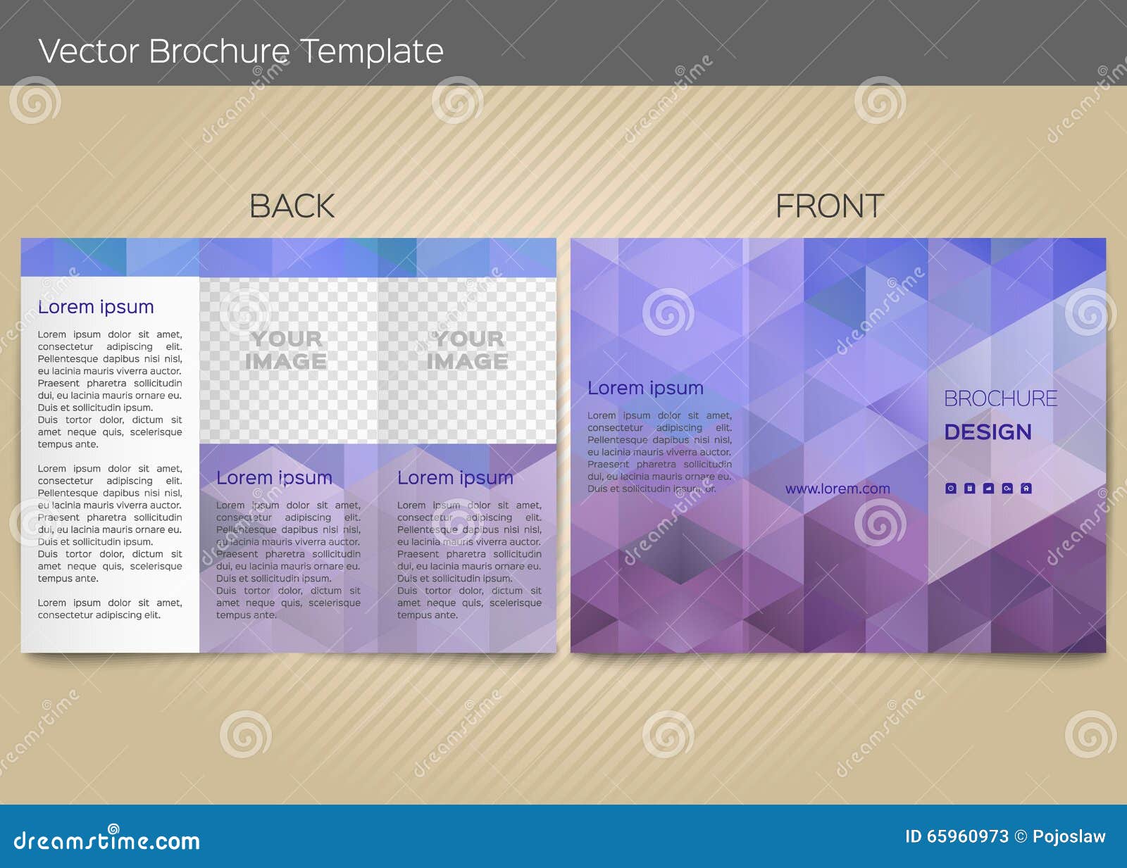 Vector Template for Leaflet Stock Vector - Illustration of layout ...