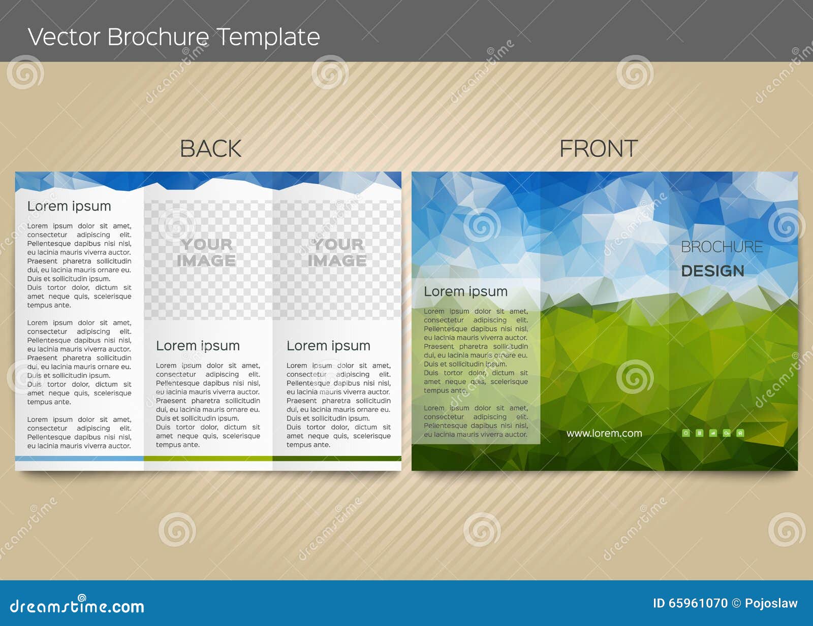 Vector Template for Leaflet Stock Vector - Illustration of design ...