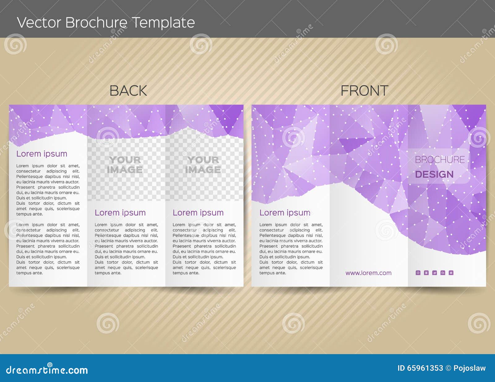 Vector Template for Leaflet Stock Vector - Illustration of abstract ...