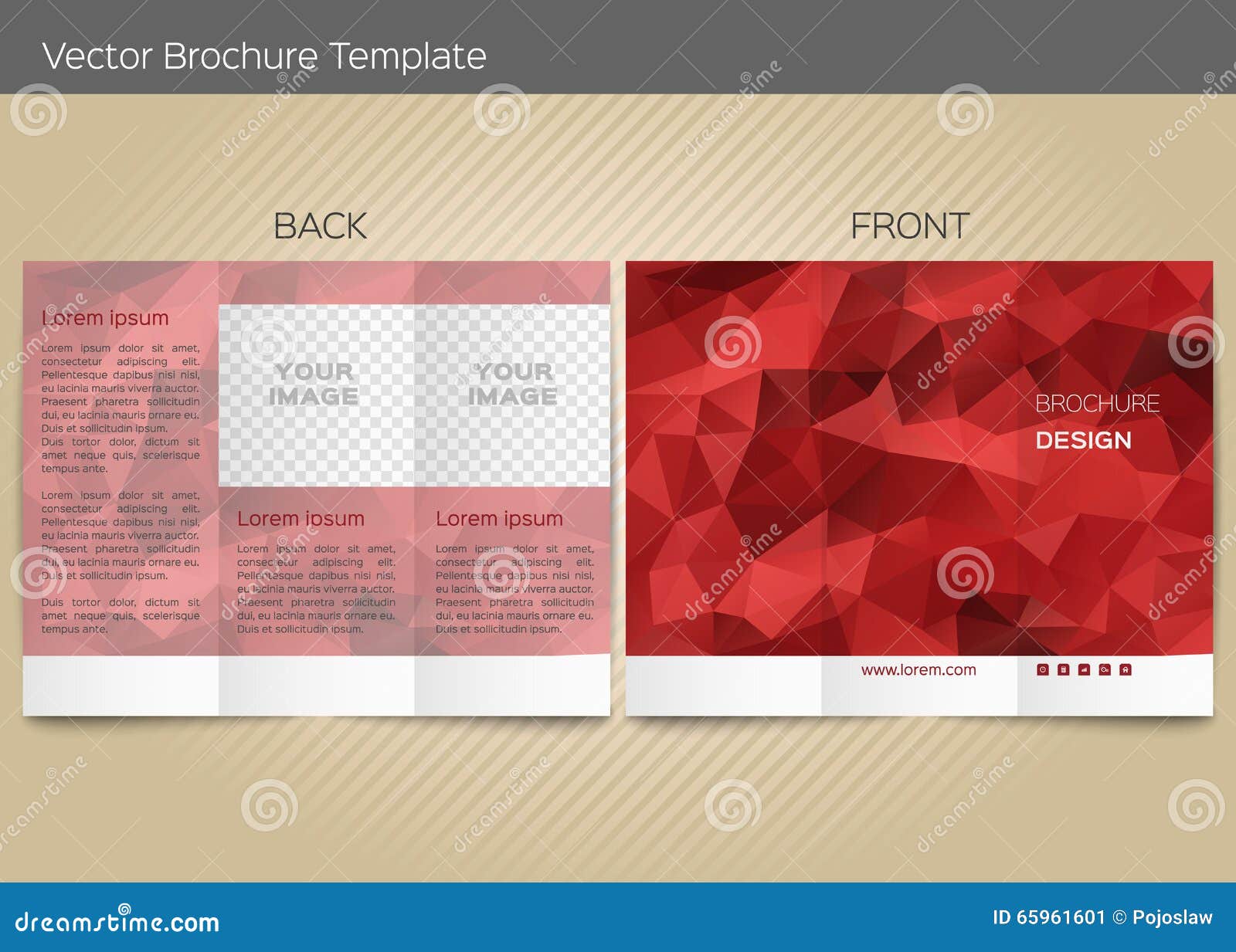 Vector Template for Leaflet Stock Vector - Illustration of leaflet ...