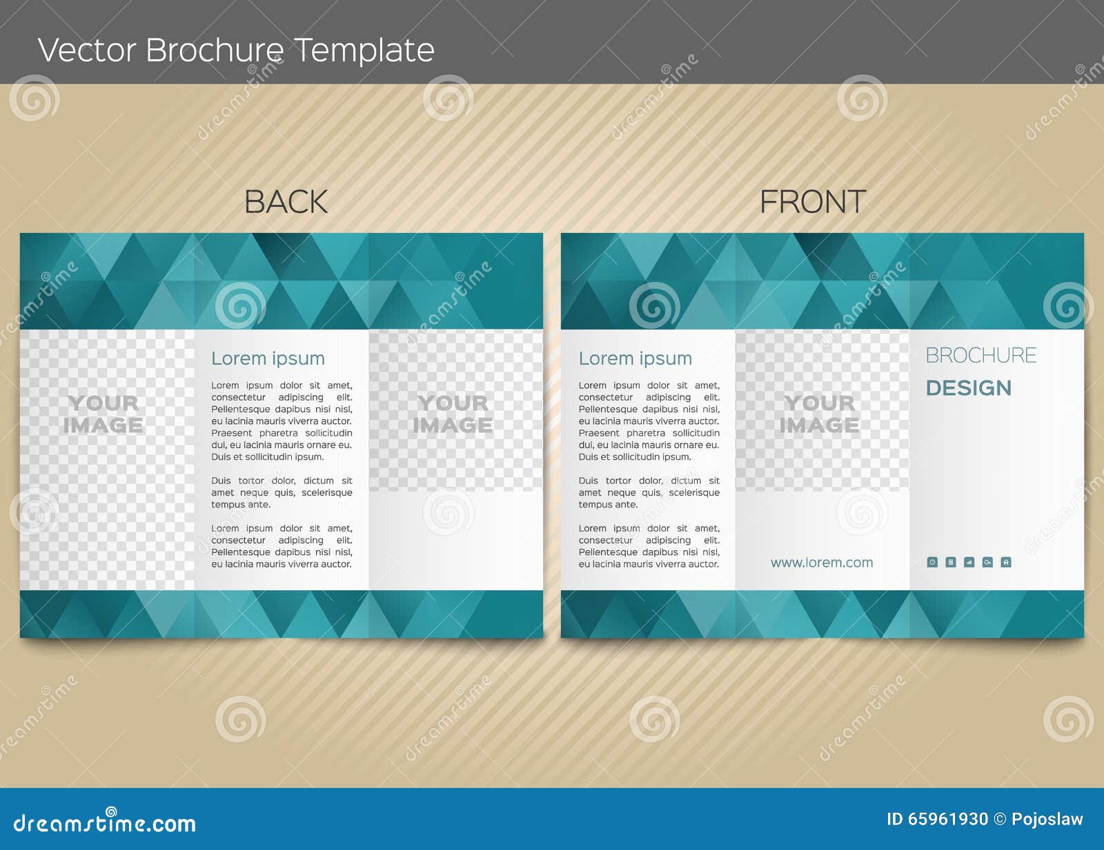 Vector Template for Leaflet Stock Vector - Illustration of graphic ...