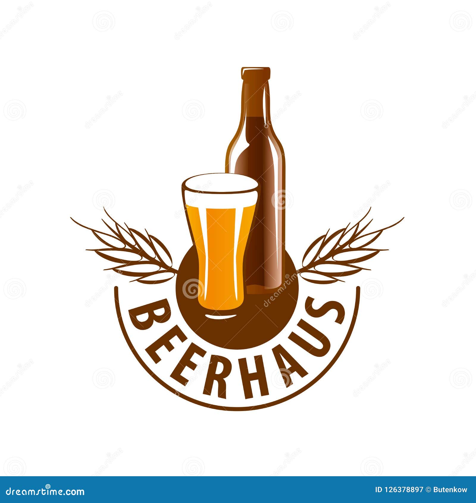 Vector beer logo stock vector. Illustration of local - 126378897