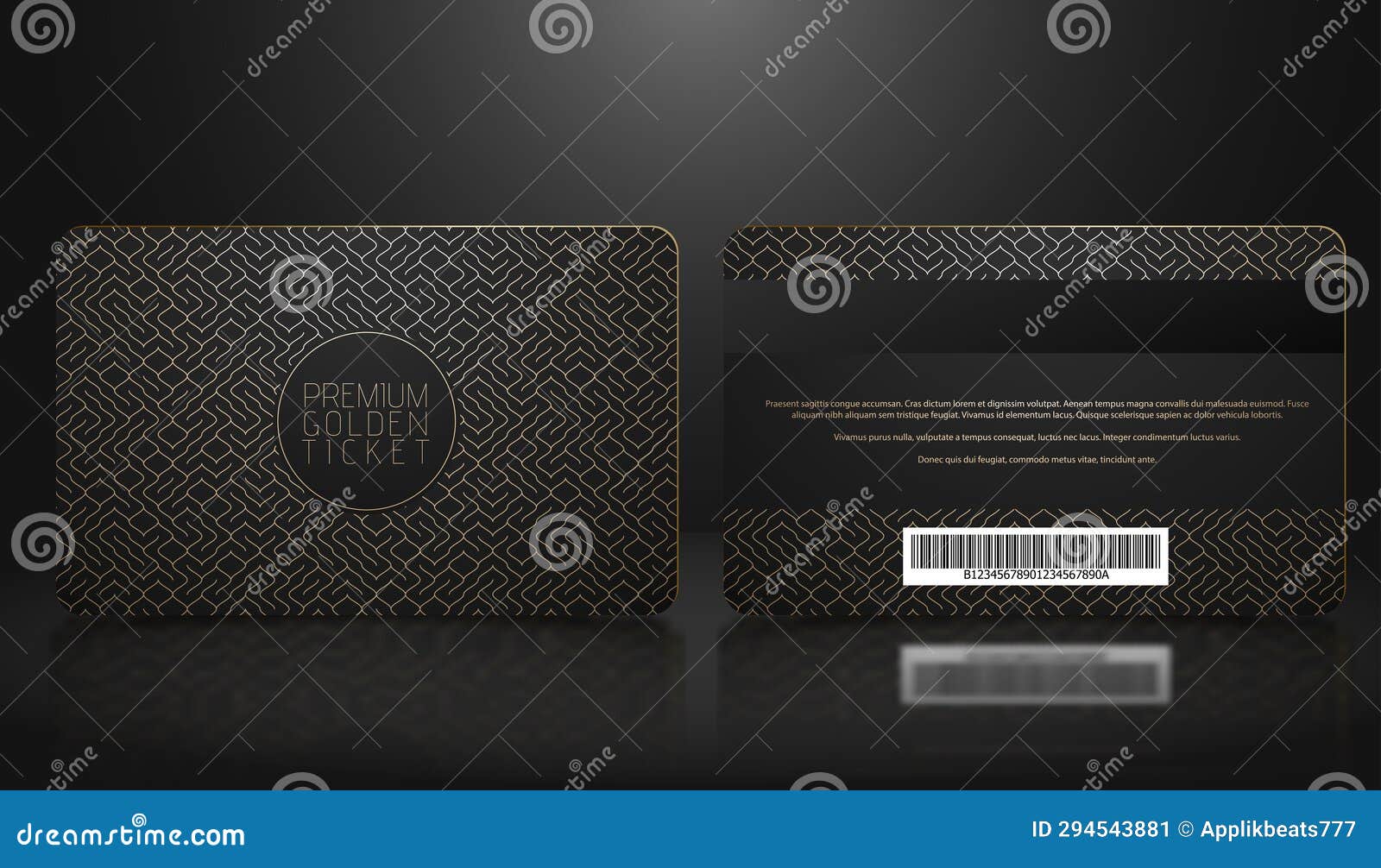 Vector Template of Membership or Loyalty Black VIP Card with Luxury ...