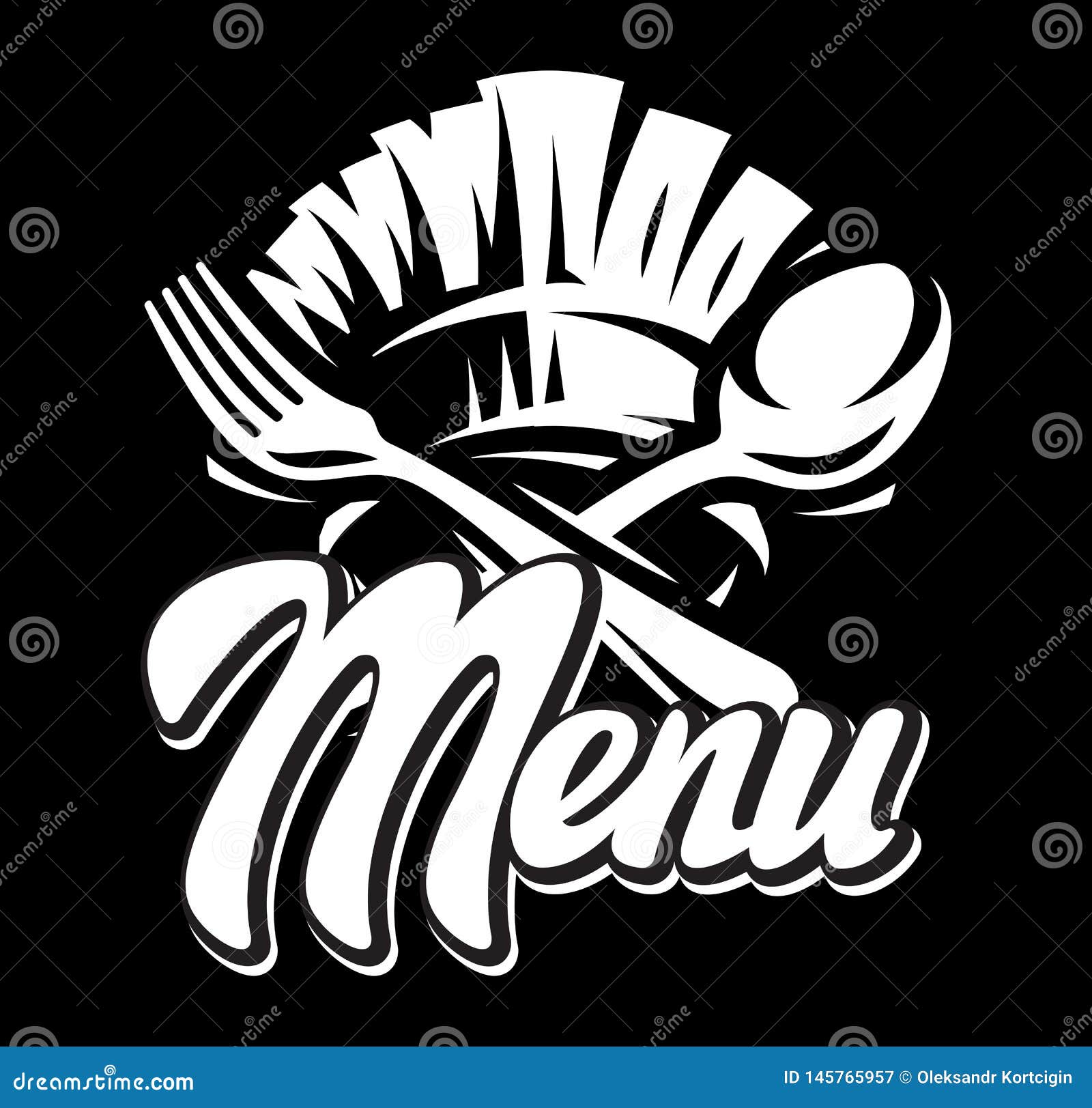 Vector Template for a Menu with Calligraphic Lettering Stock Vector ...