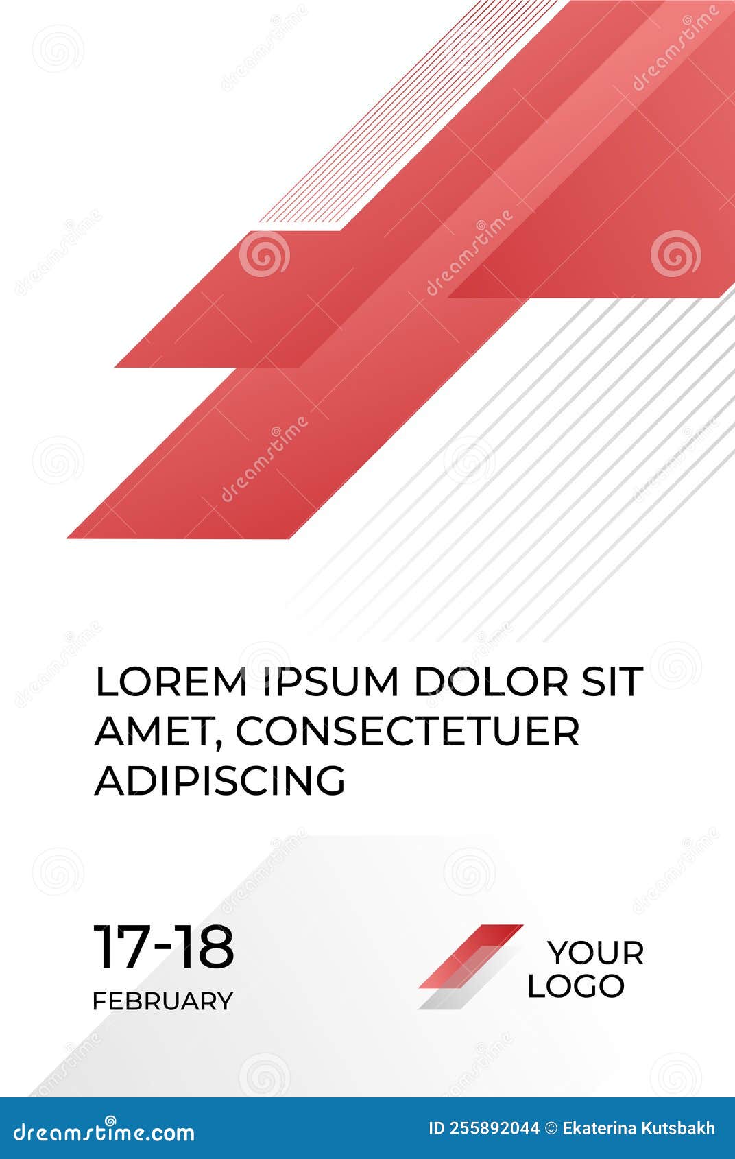 Vector Template of Modern Technology Banner with Parallelogram ...