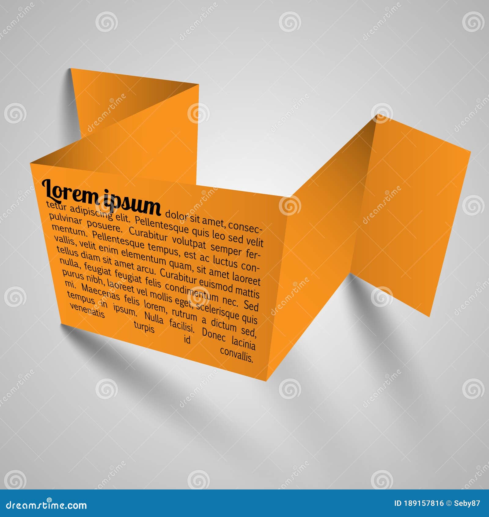 Vector Template Orange Paper Stock Vector - Illustration of price ...