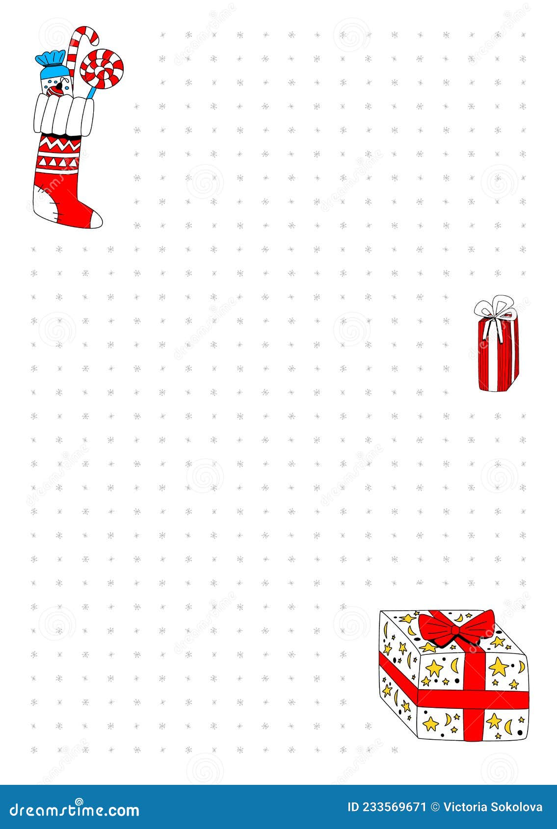 Vector Template of A6 Page for Notebook with Dots Stock Vector ...