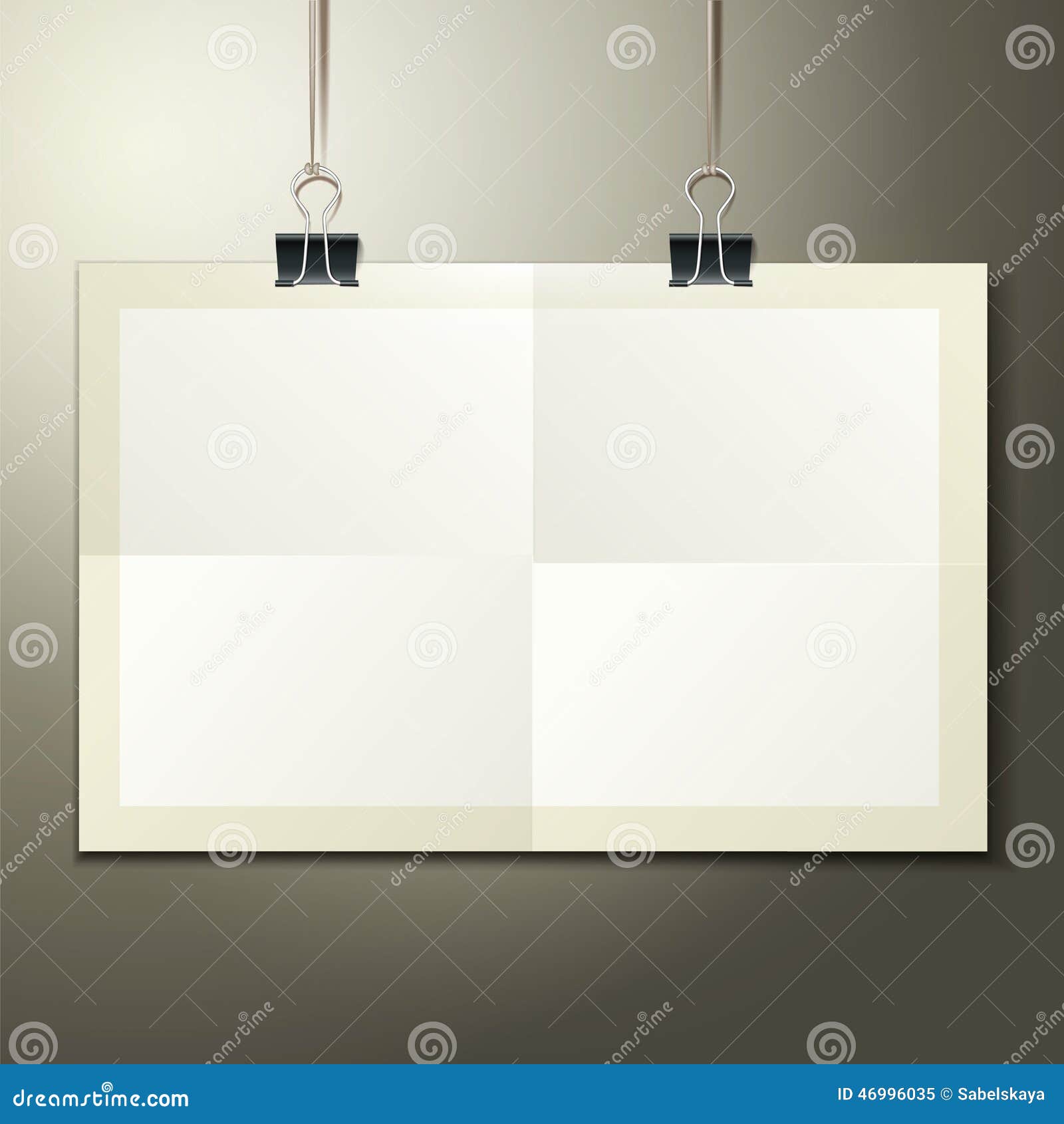 Vector Template of a Paper Sheet -poster, Picture Stock Vector ...