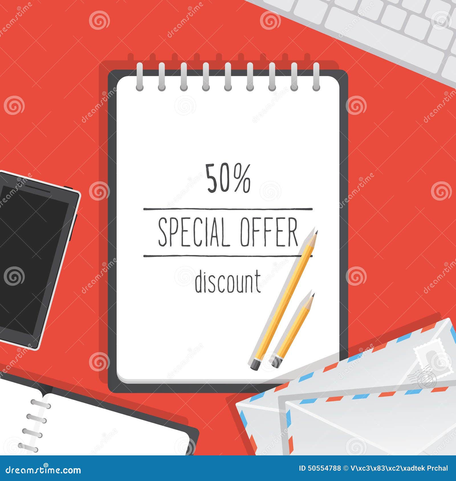 Vector Template with Place for Your Text Stock Vector - Illustration of ...