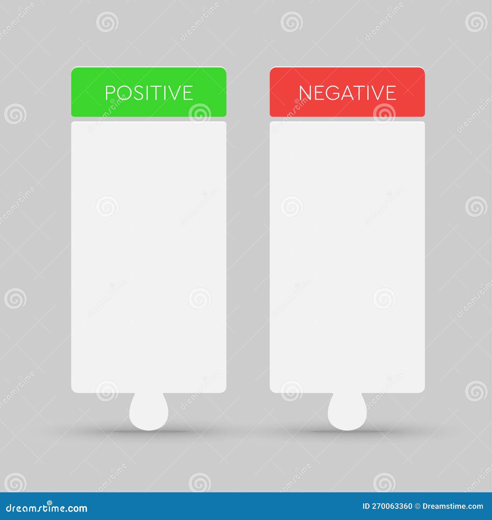 Vector Template with Positive and Negative List Stock Vector ...