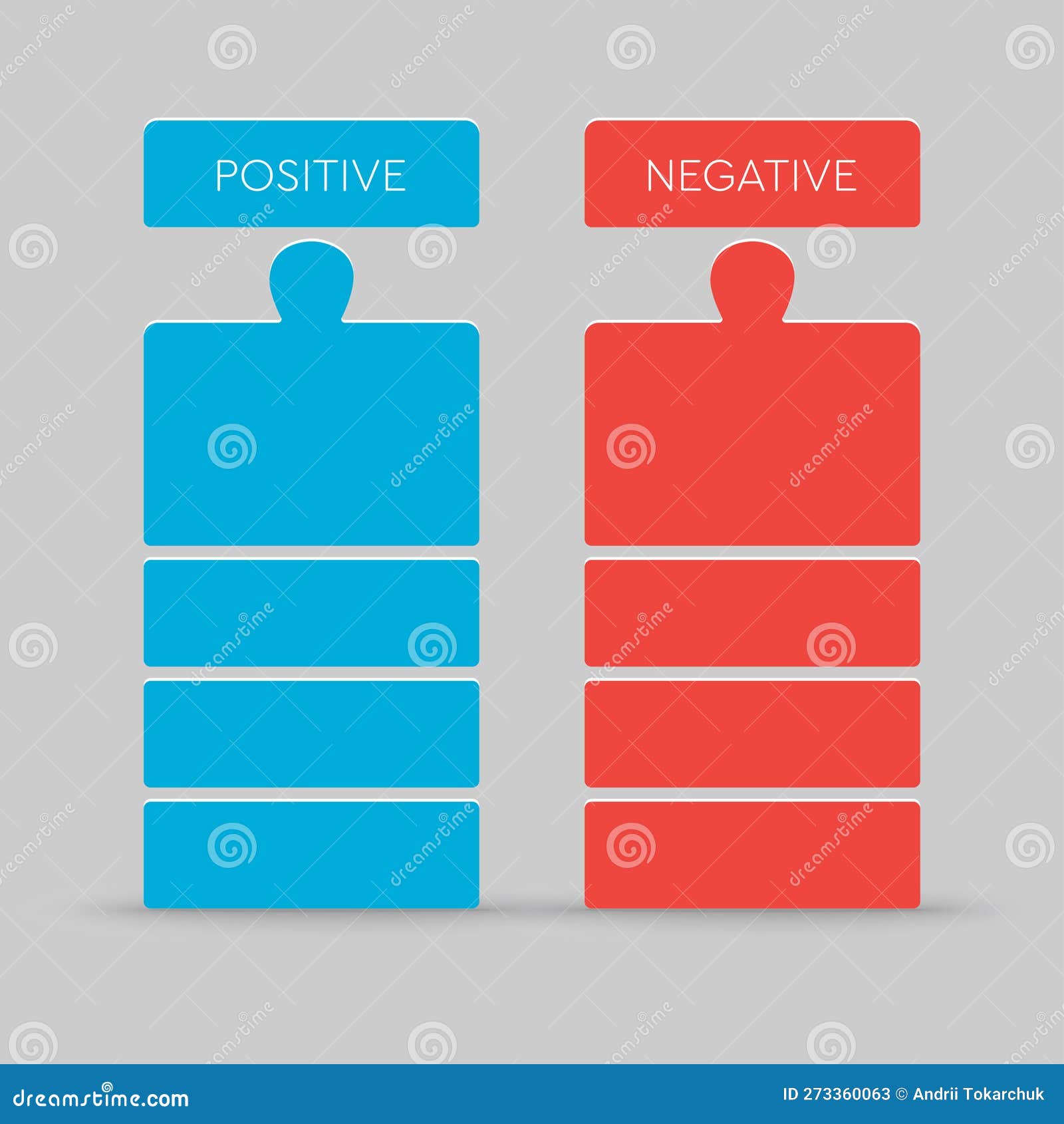 Vector Template with Positive and Negative List Stock Vector ...