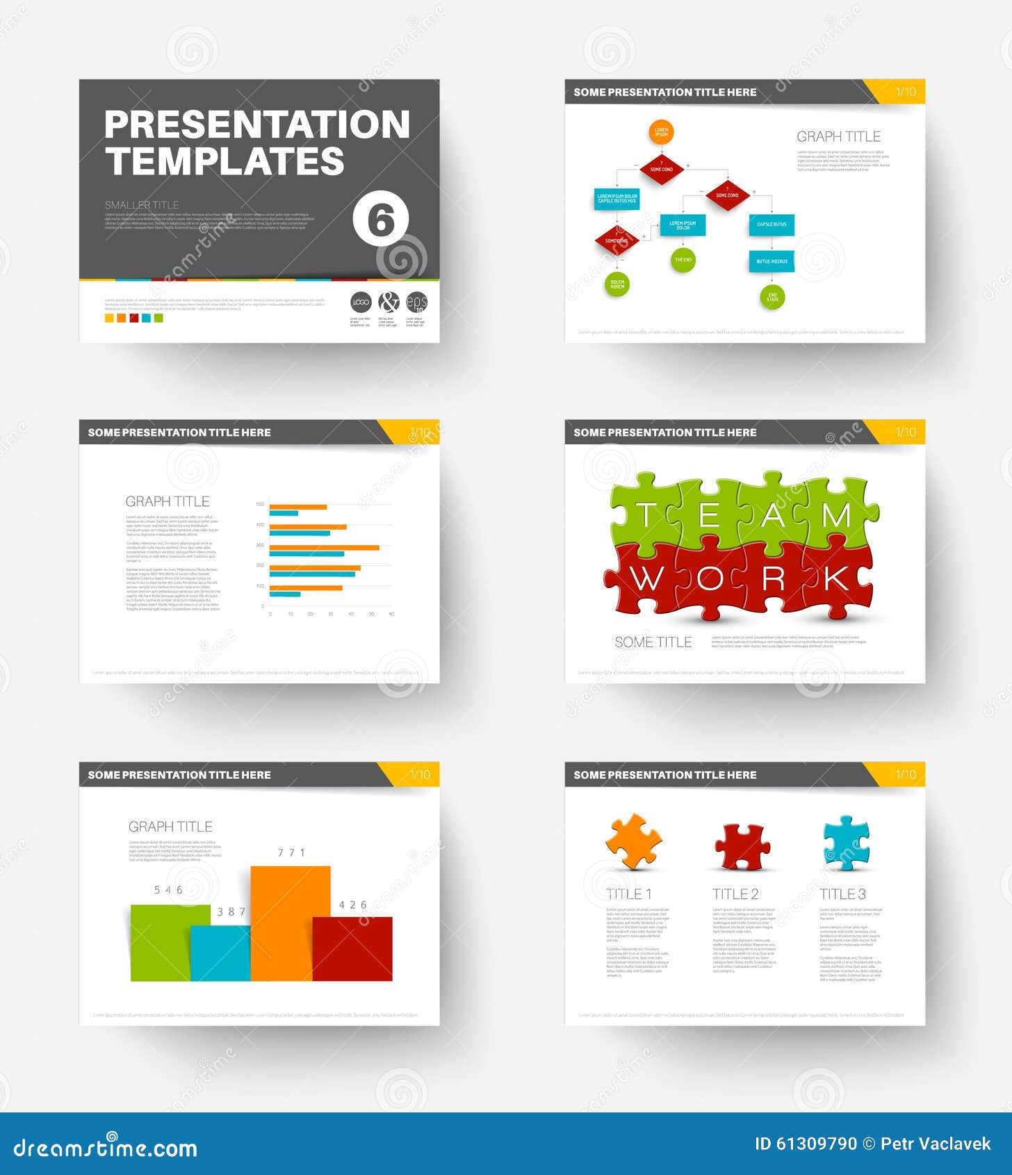 Vector Template for Presentation Slides 6 Stock Illustration ...